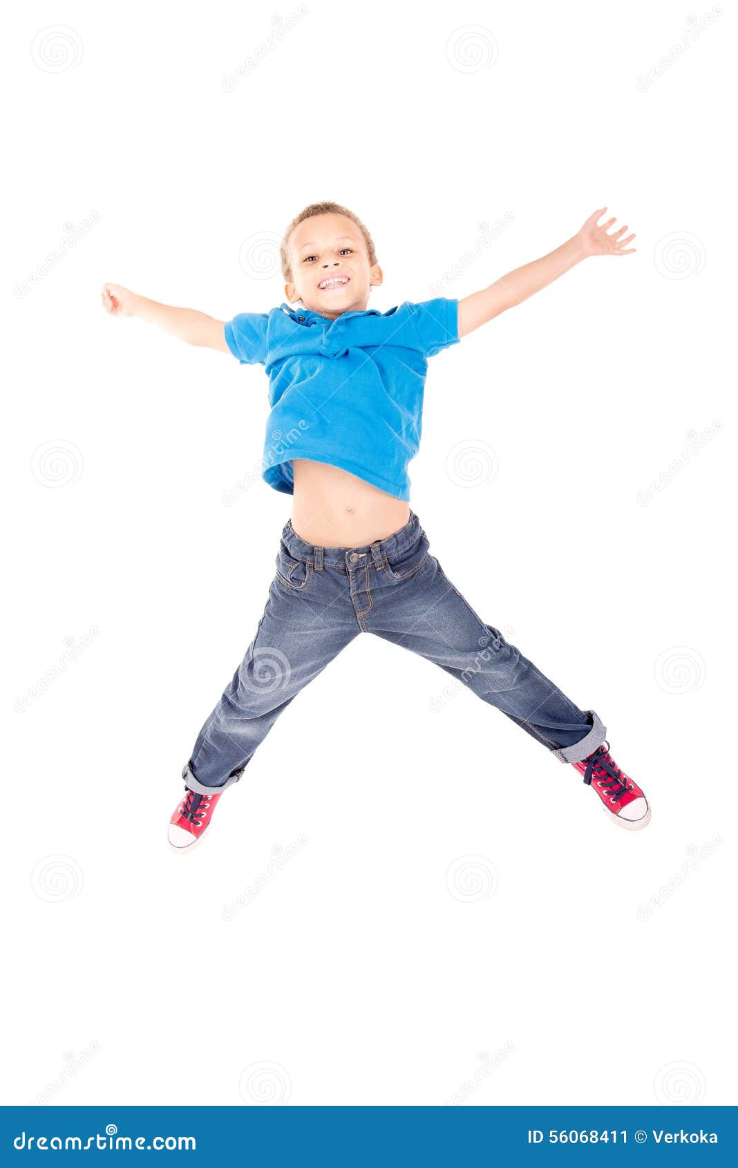 Jump stock image. Image of childhood, kids, caucasian - 56068411