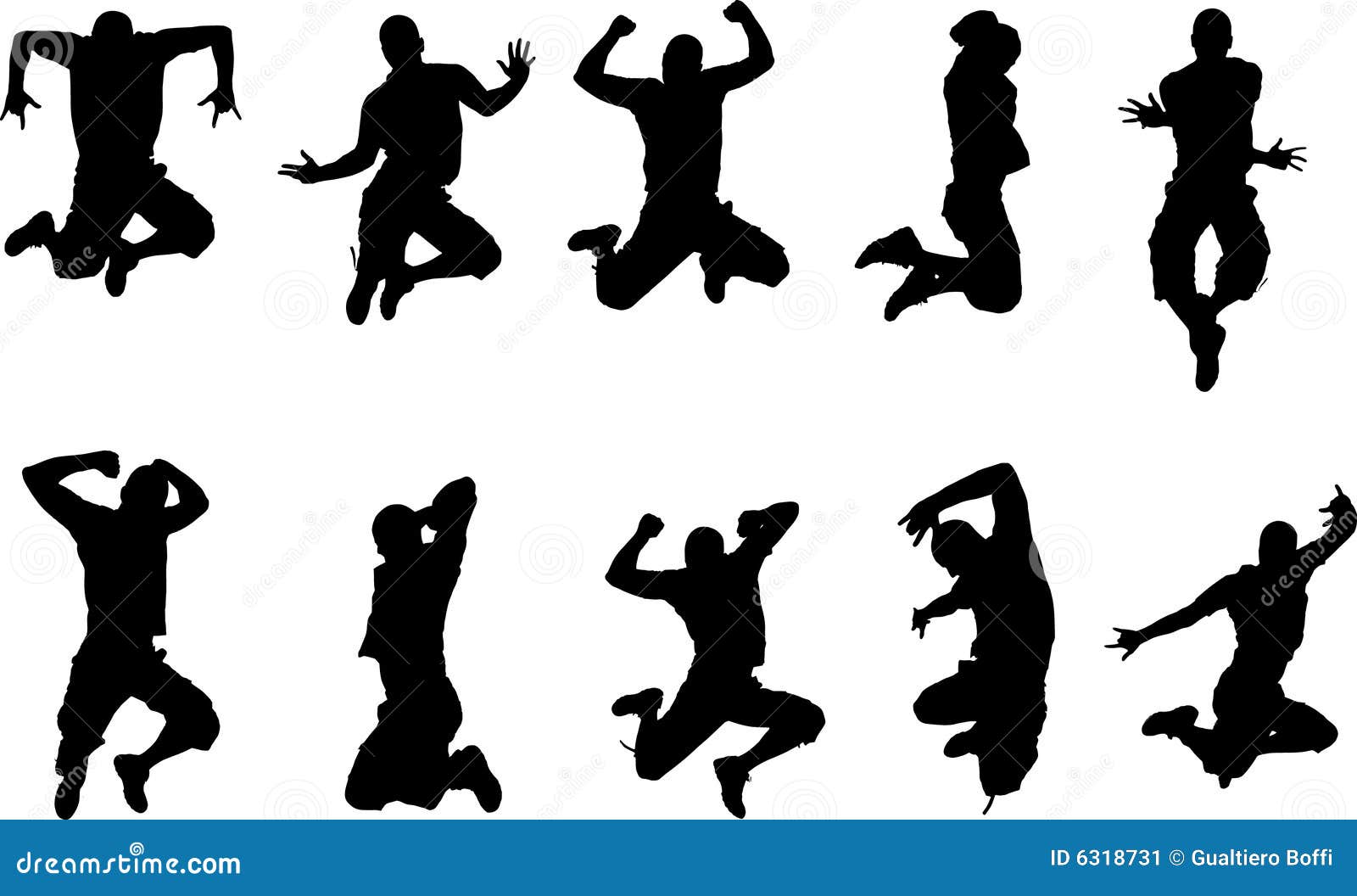 Jump man stock vector. Illustration of model, people, happy - 6318731
