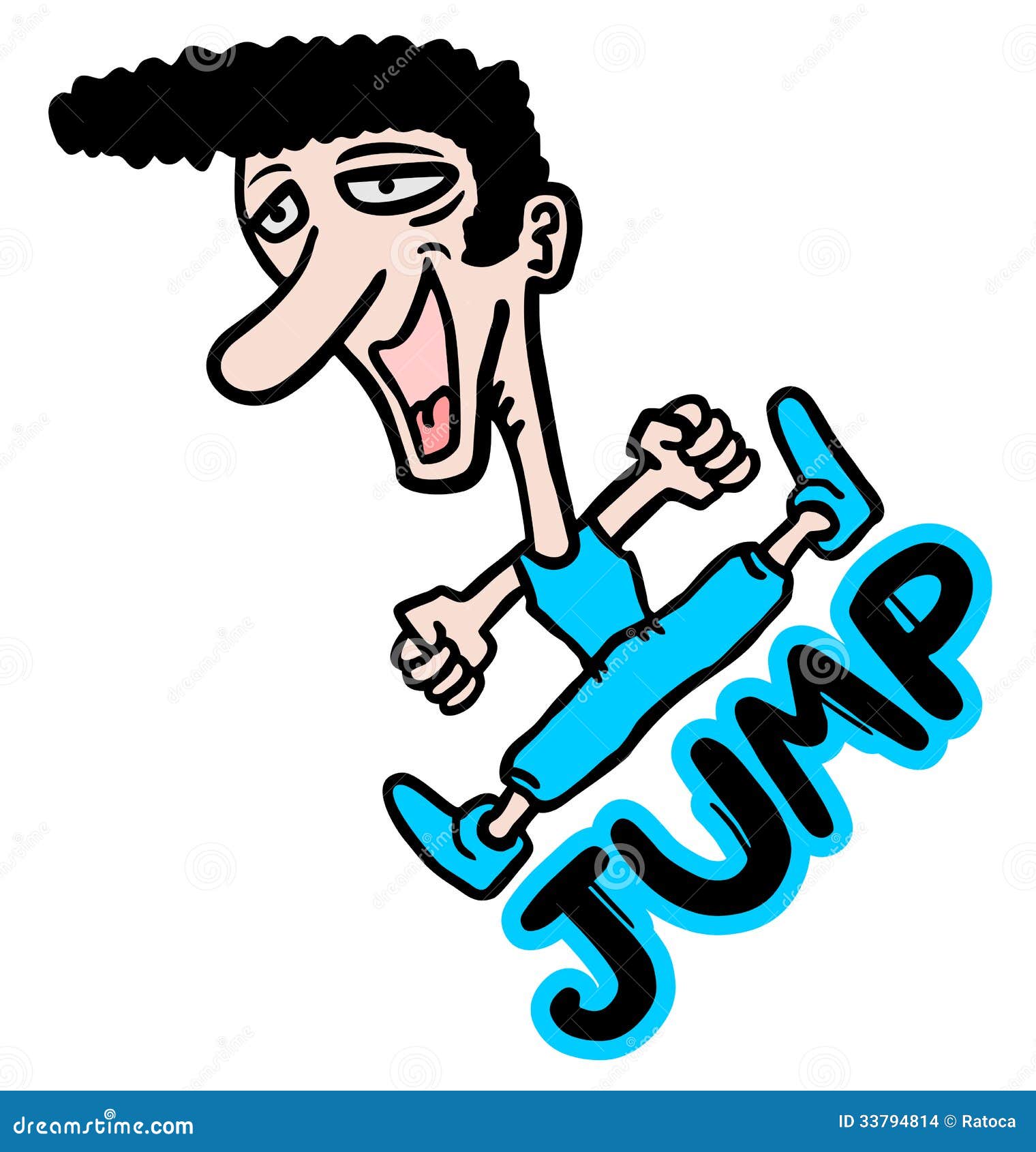 Jump man stock vector. Illustration of sport, felicdad - 33794814