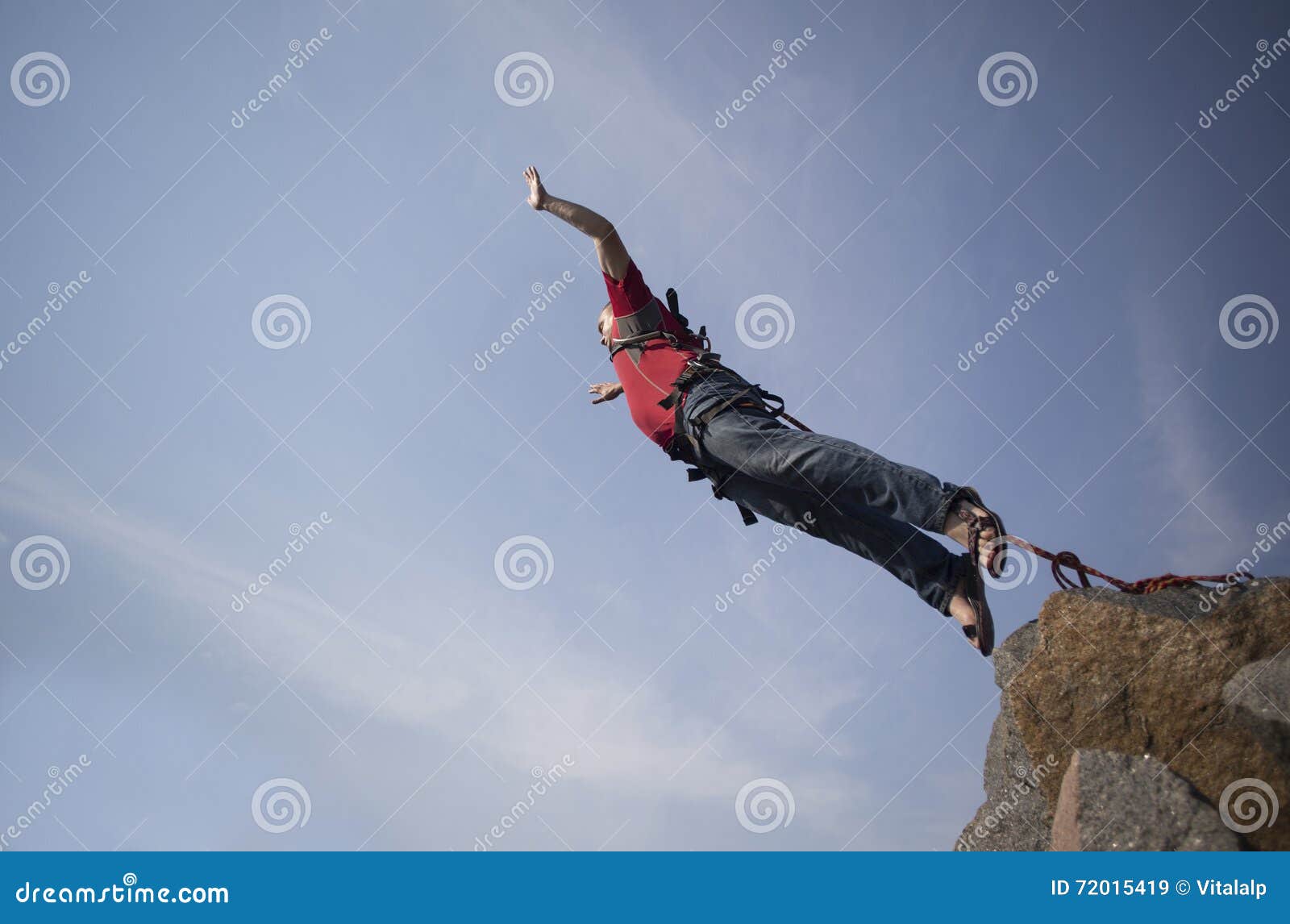 Jump off the cliff. stock image. Image of jump, courage - 72015419
