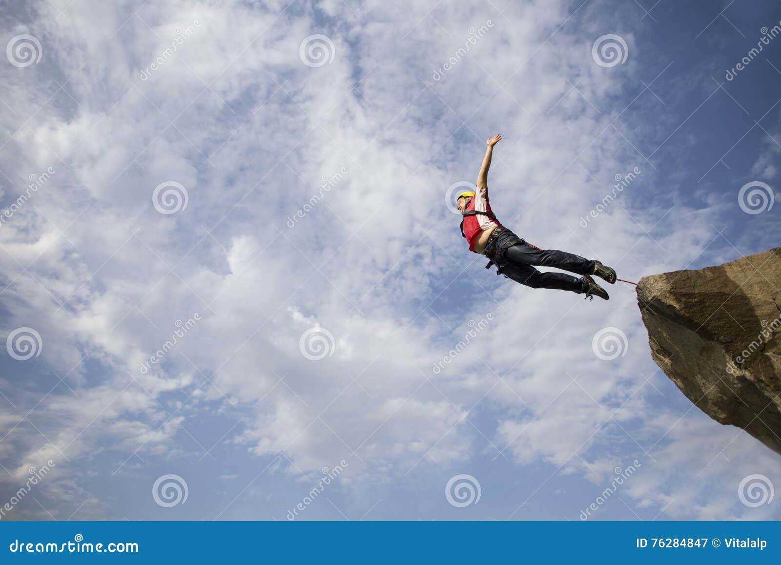 Jump off a cliff. stock image. Image of activity, falling - 76284847