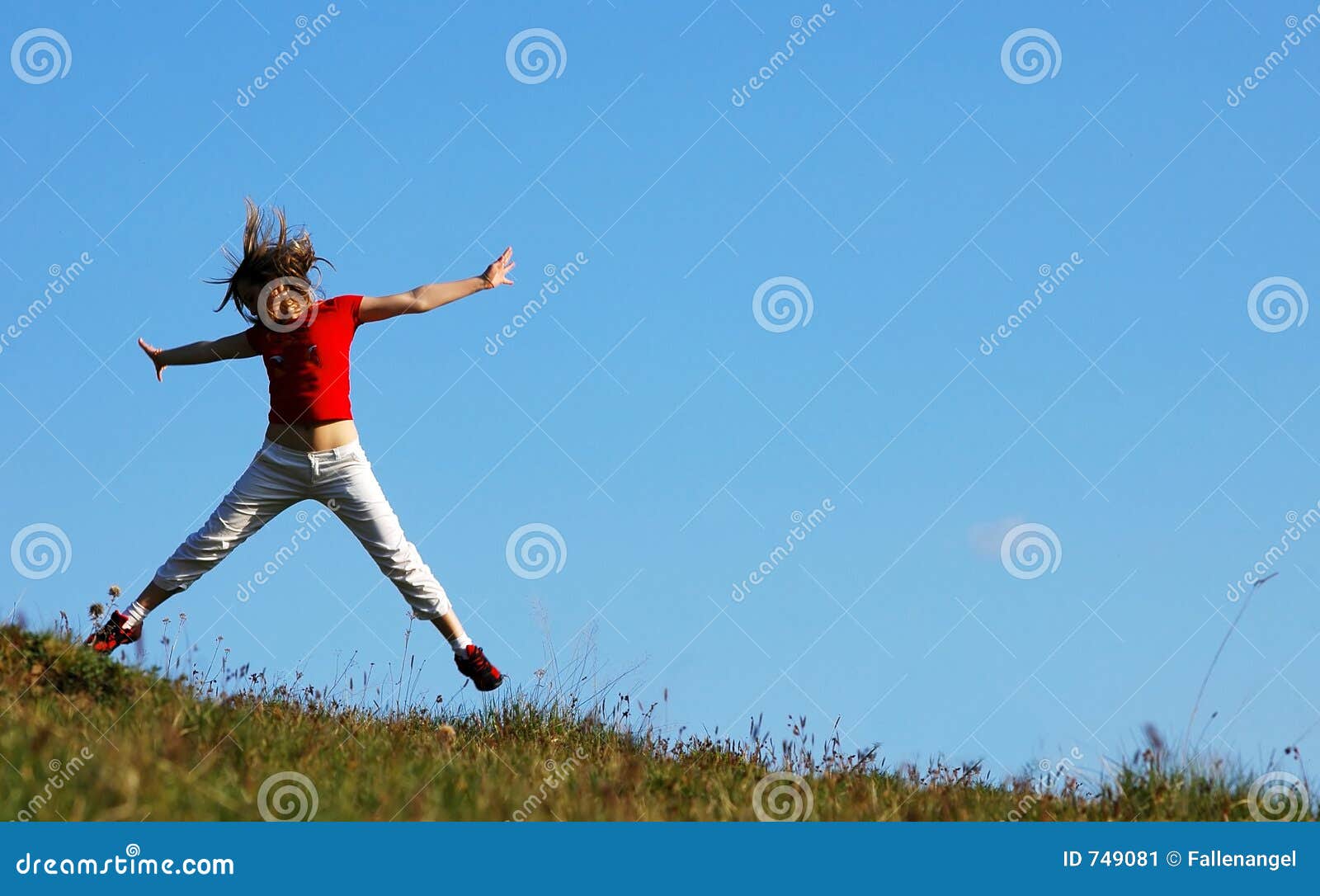 Jump over a grass field stock image. Image of sport, beautiful - 749081
