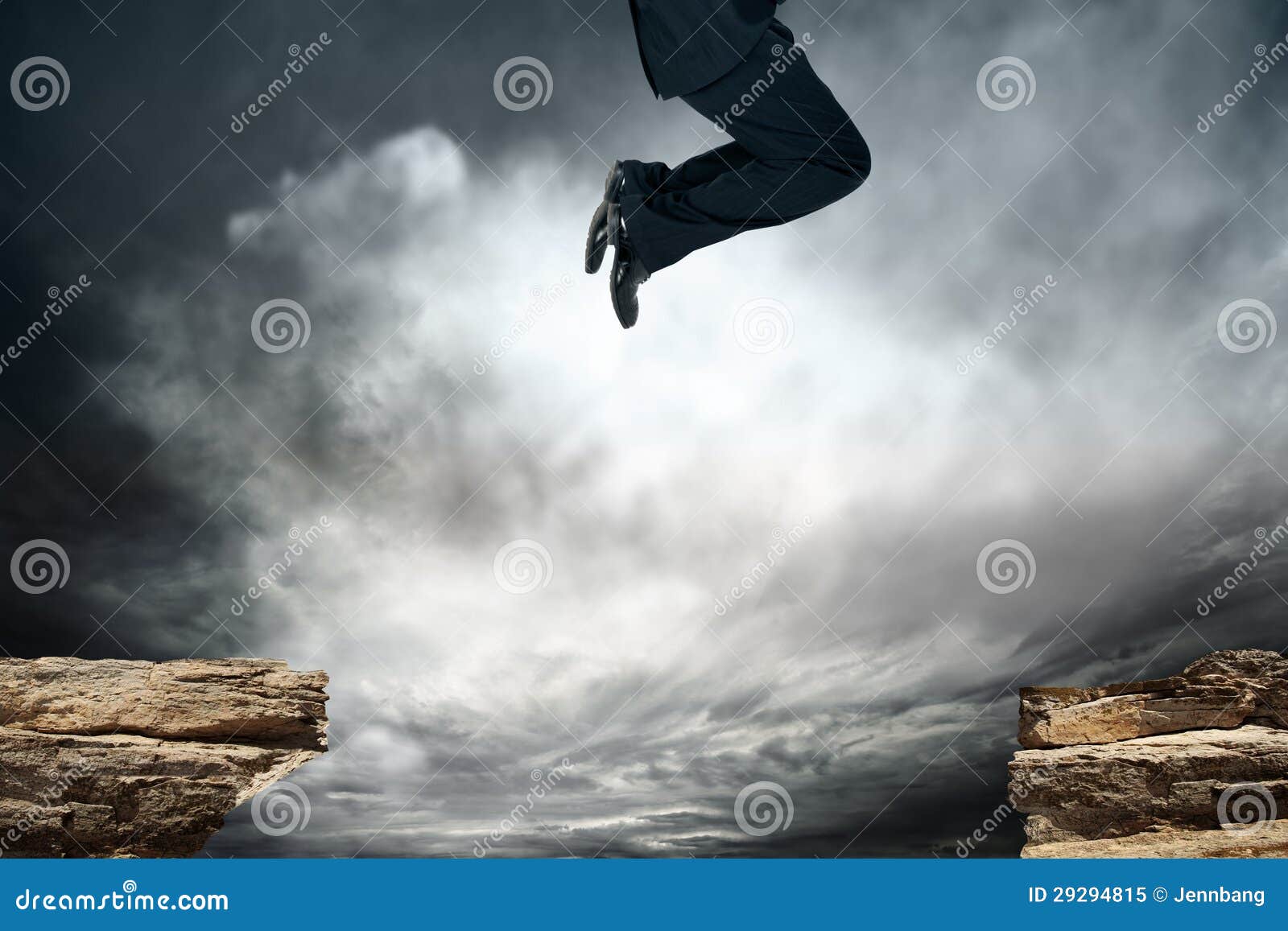 Jump over the obstacle stock illustration. Illustration of freedom ...