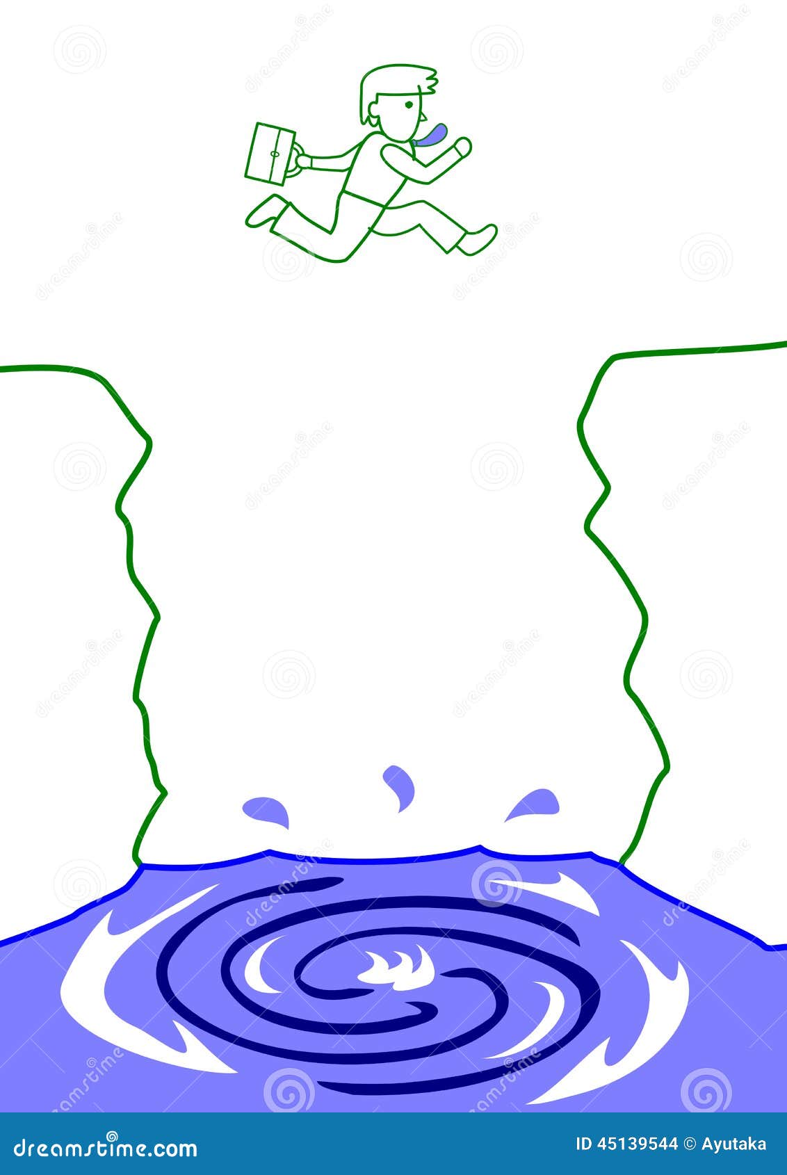 Jump over a risk stock vector. Illustration of change - 45139544