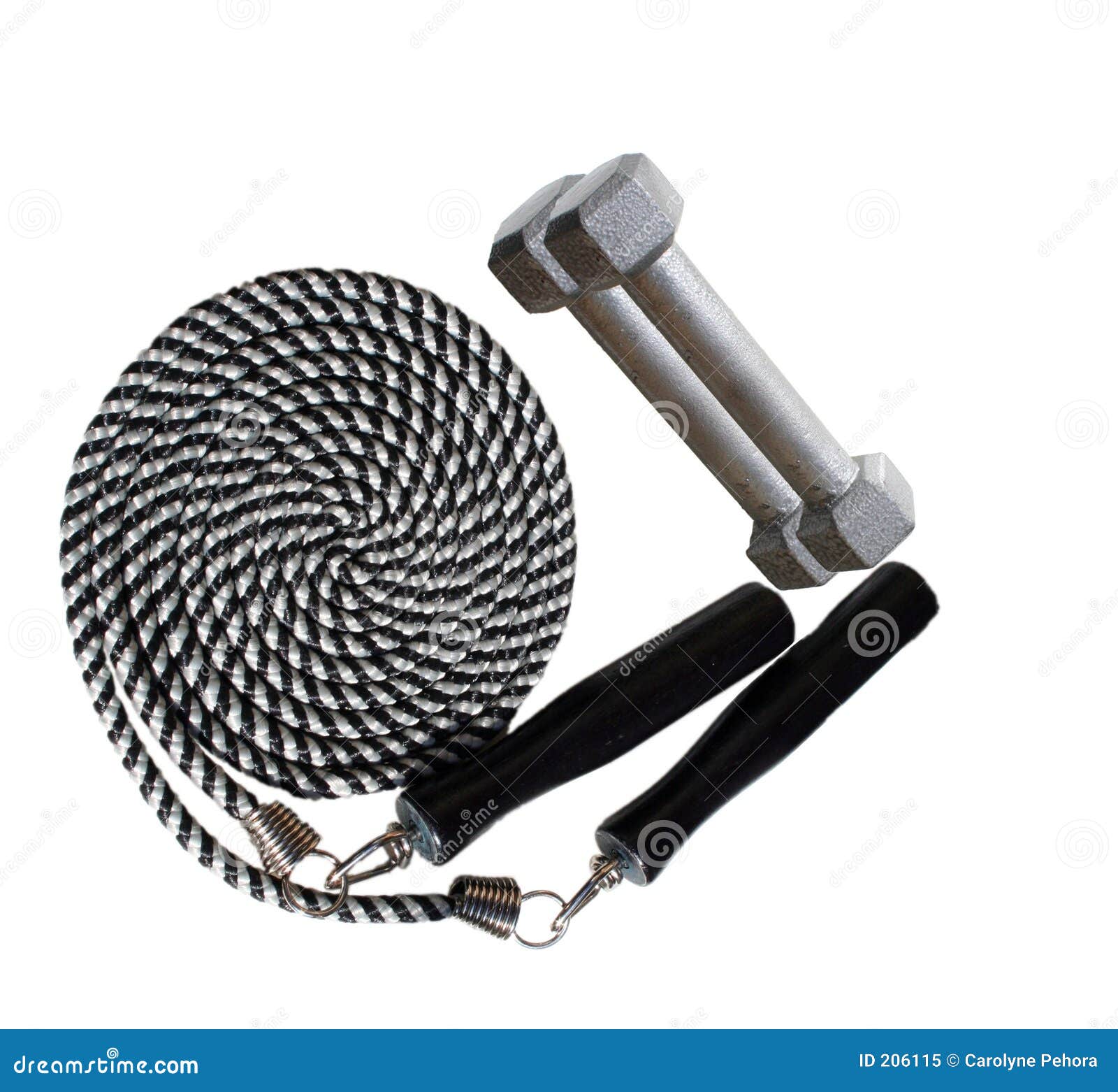 Jump Rope and Barbells stock image. Image of jump, work - 206115
