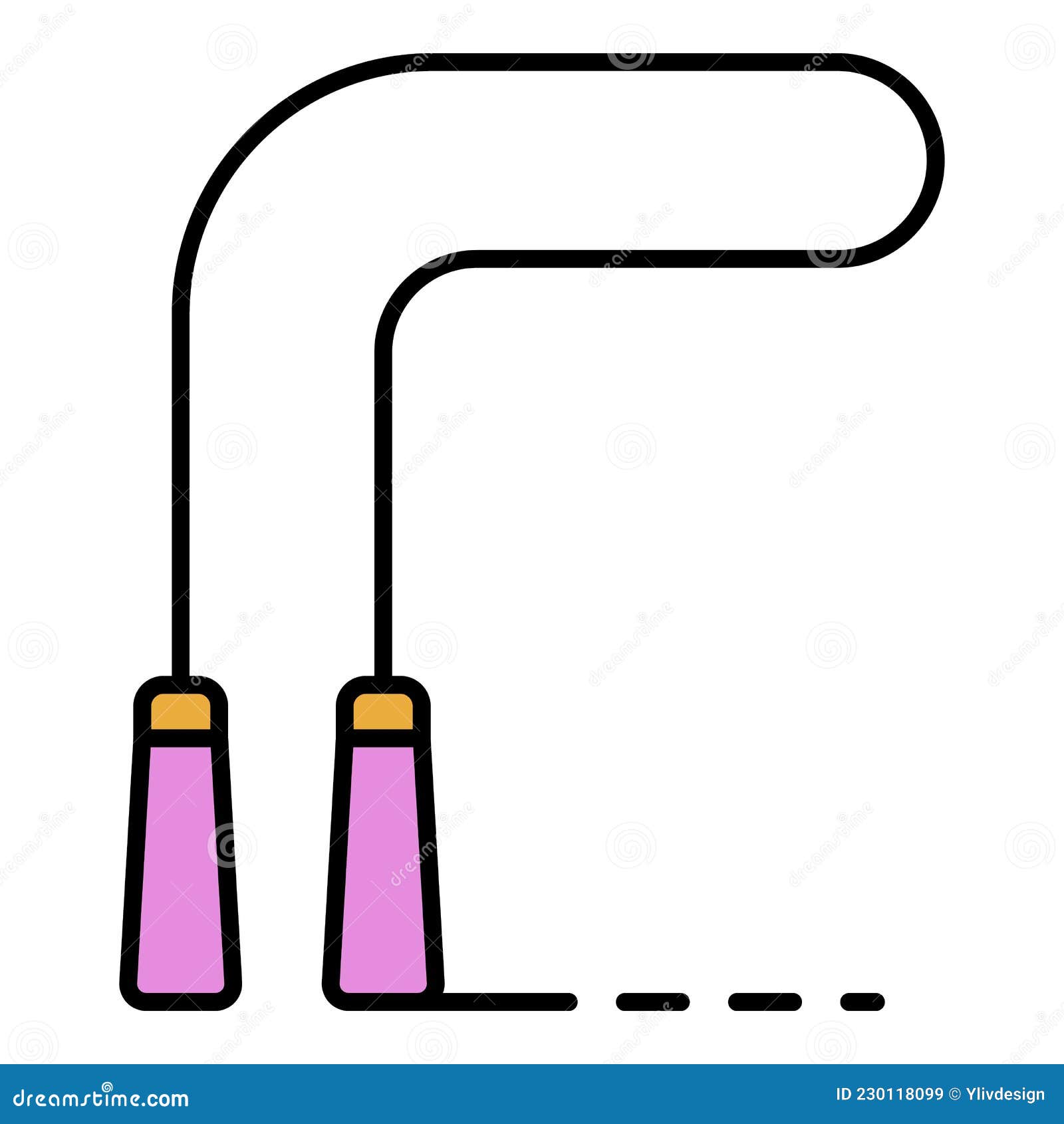 Jump Rope Icon Color Outline Vector Stock Vector - Illustration of ...