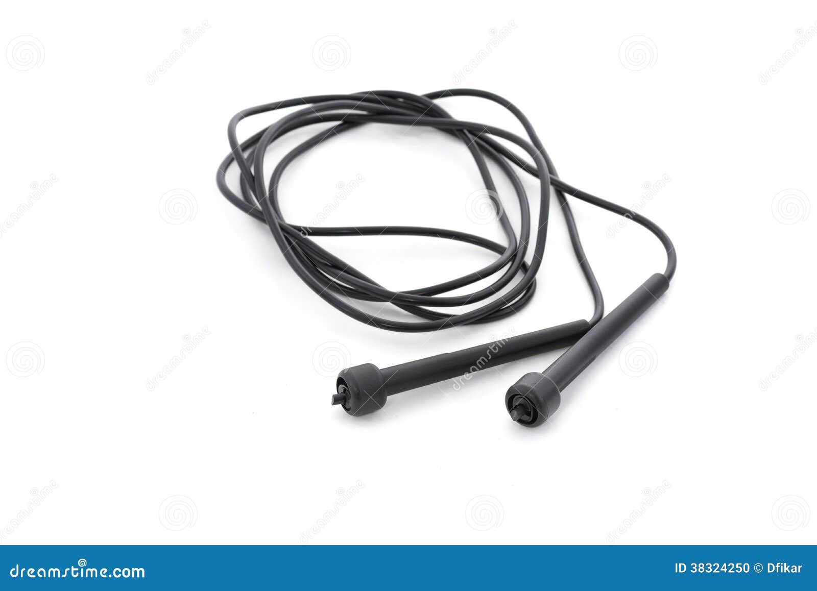 Jump Rope Isolated on White Stock Photo - Image of training, jumprope ...