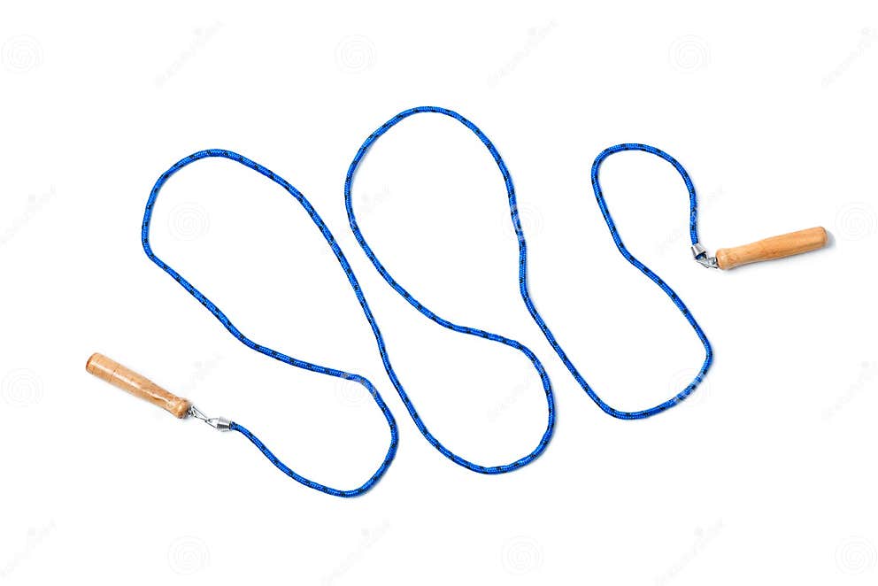 Jump Rope on White Background Stock Photo - Image of fitness, hobby ...