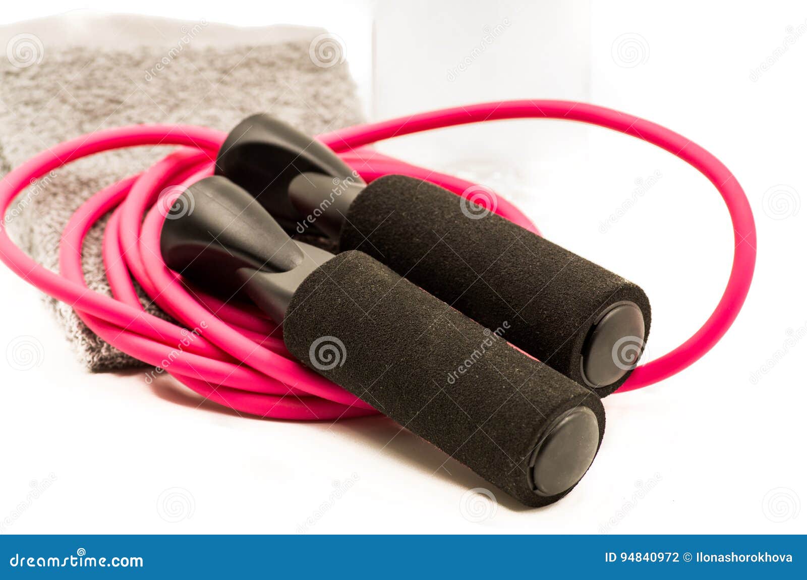 Jump Rope on White Background Stock Photo - Image of quality, motion ...