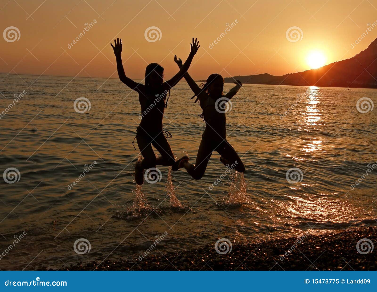 Jump in sea sunset stock image. Image of family, ballet - 15473775