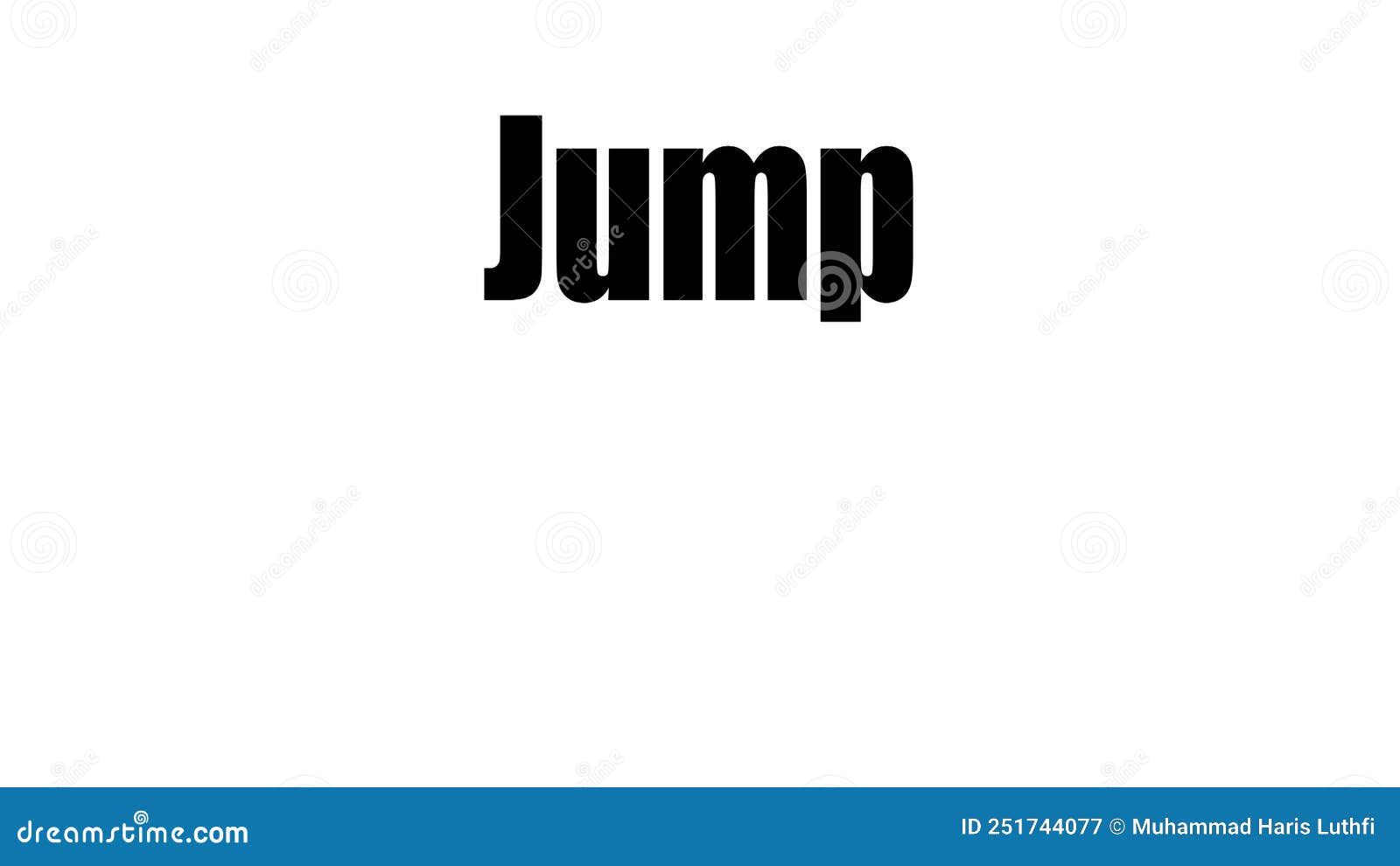 Jump Text Isolated on White Background. Motion Graphic Stock Video ...