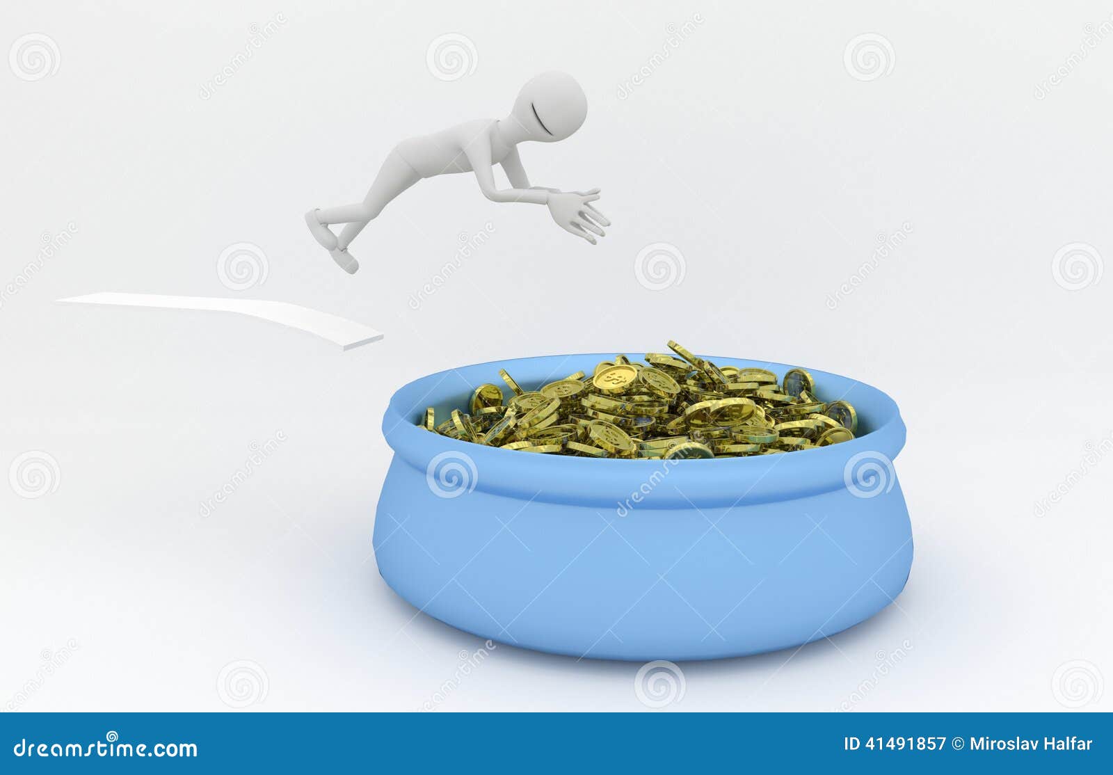 Jump to pool full of money stock image. Image of achievement - 41491857