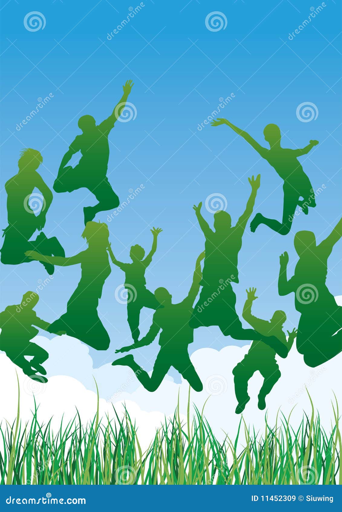 Jump vector illustration stock vector. Illustration of girl - 11452309