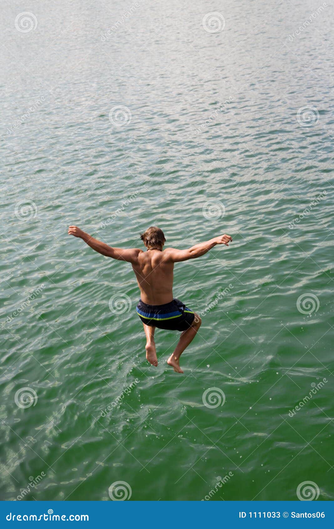 Jump into the water stock image. Image of freedom, liberty - 1111033