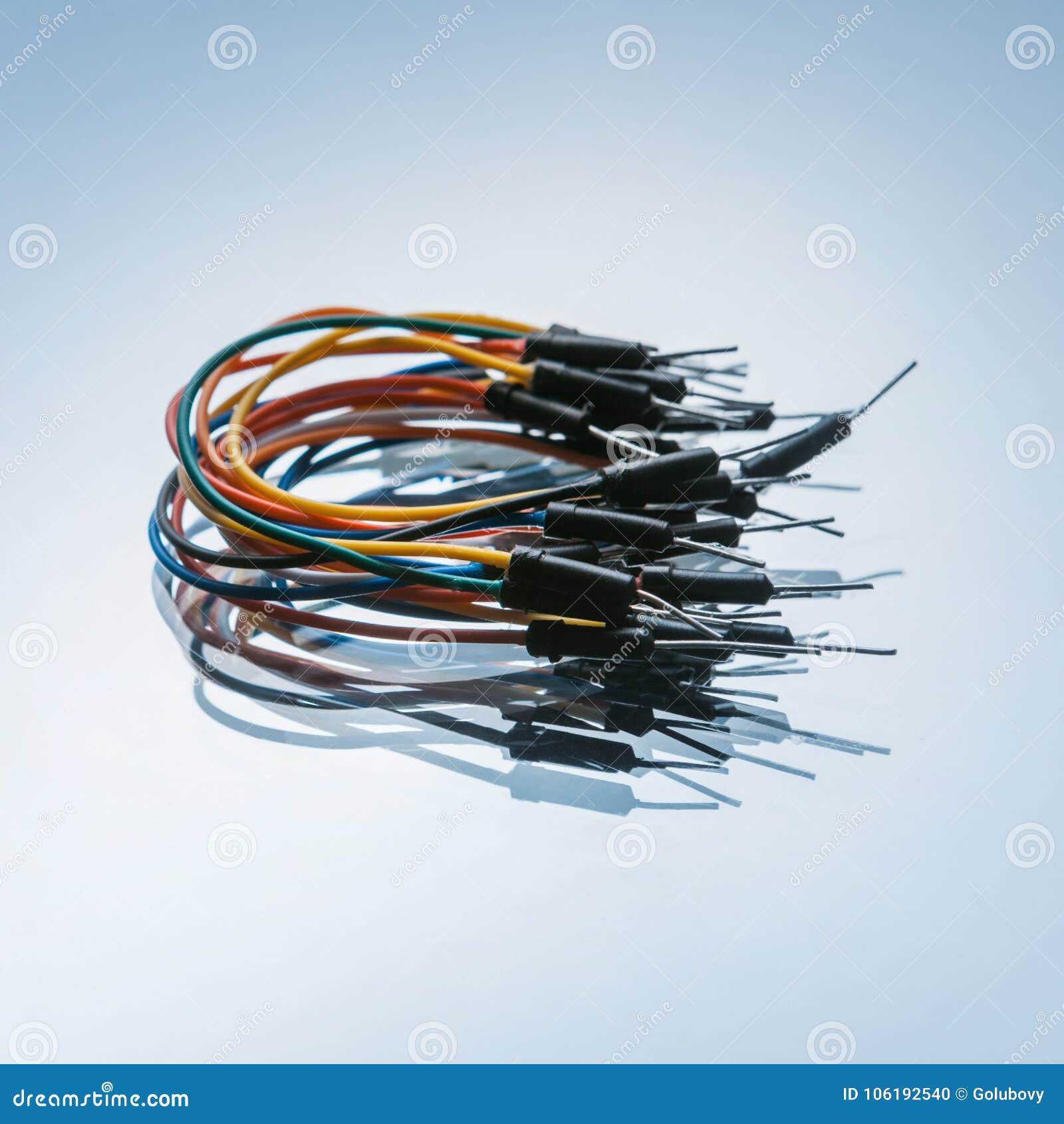 Jump Wires Cables Kit Device Component Stock Photo - Image of white ...