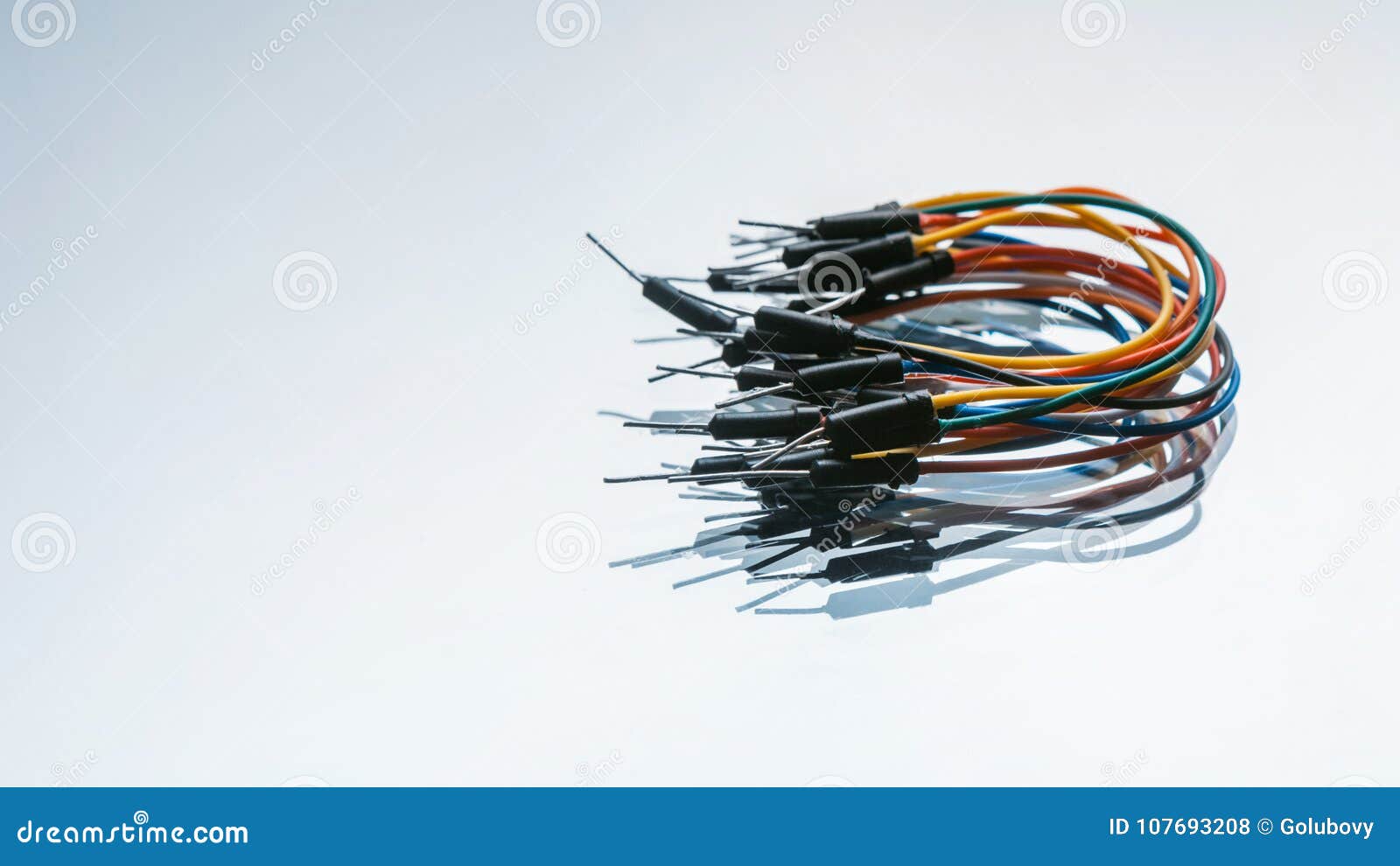 Jump Wires Cables Kit Microelectronics Stock Photo - Image of ...
