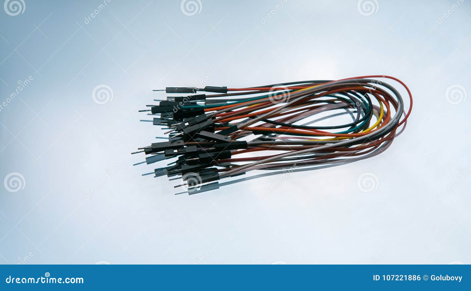 Jump Wires Cables Kit White Background Stock Photo - Image of repair ...