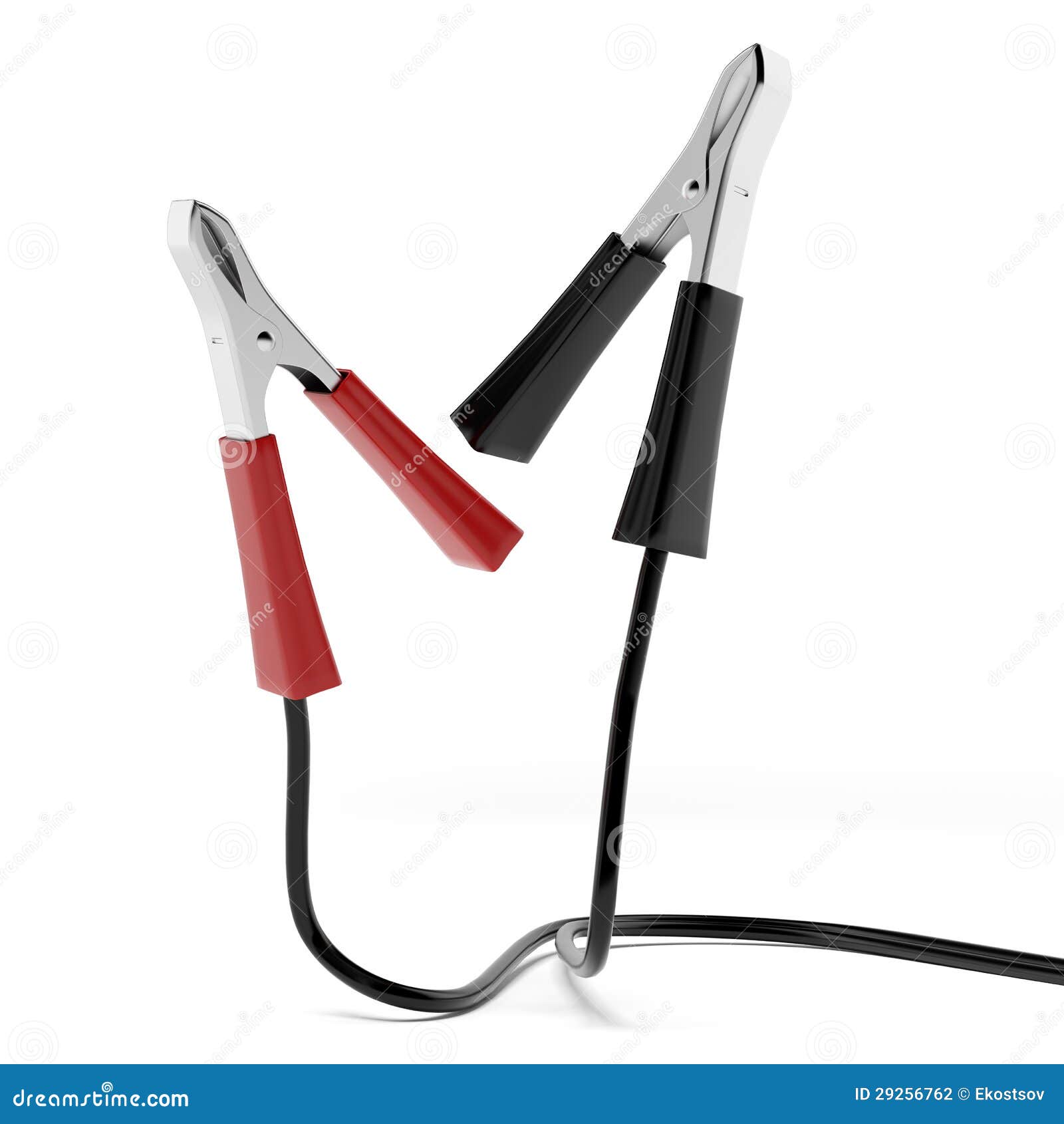 Jumper Cable For Car Battery. Power Supply Wire Stock Illustration ...