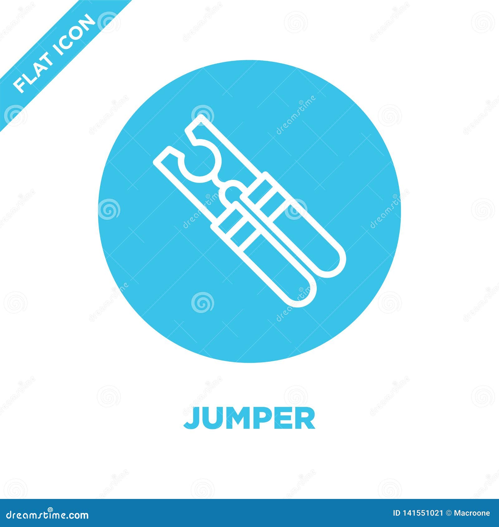 Jumper Icon Vector. Thin Line Jumper Outline Icon Vector Illustration ...