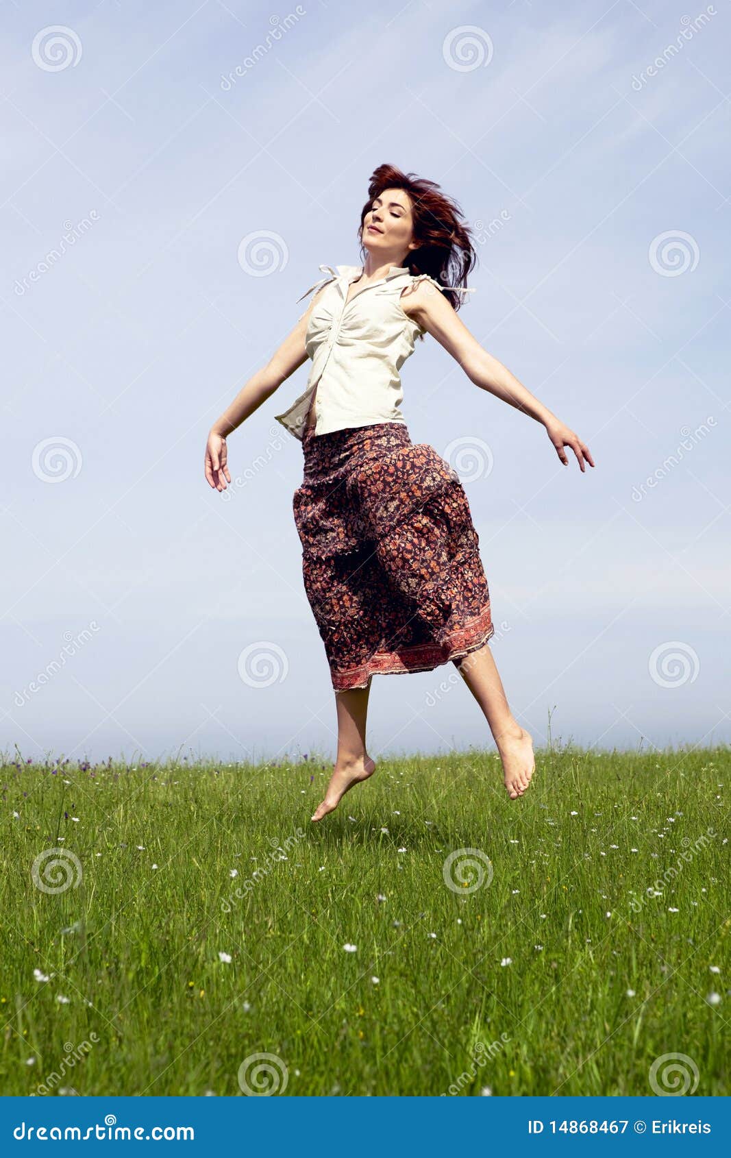 Jumping stock image. Image of freedom, nature, leisure - 14868467