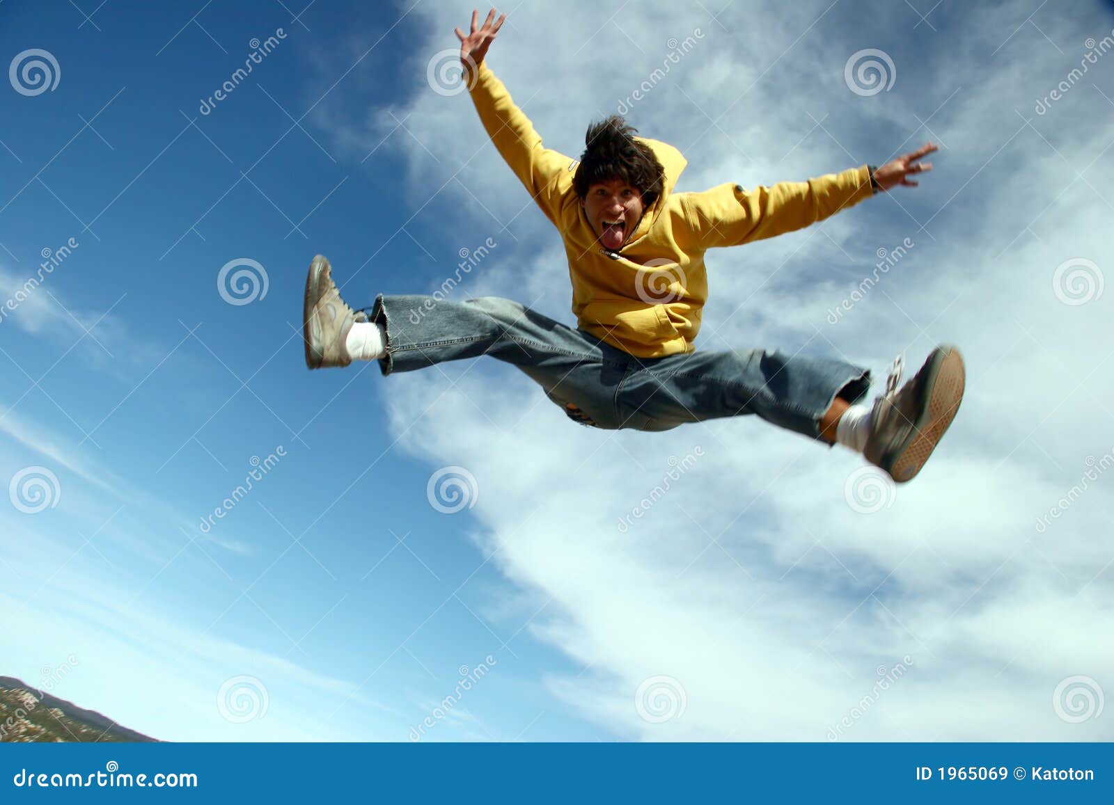 Jumping stock image. Image of holiday, blue, freedom, joyful - 1965069