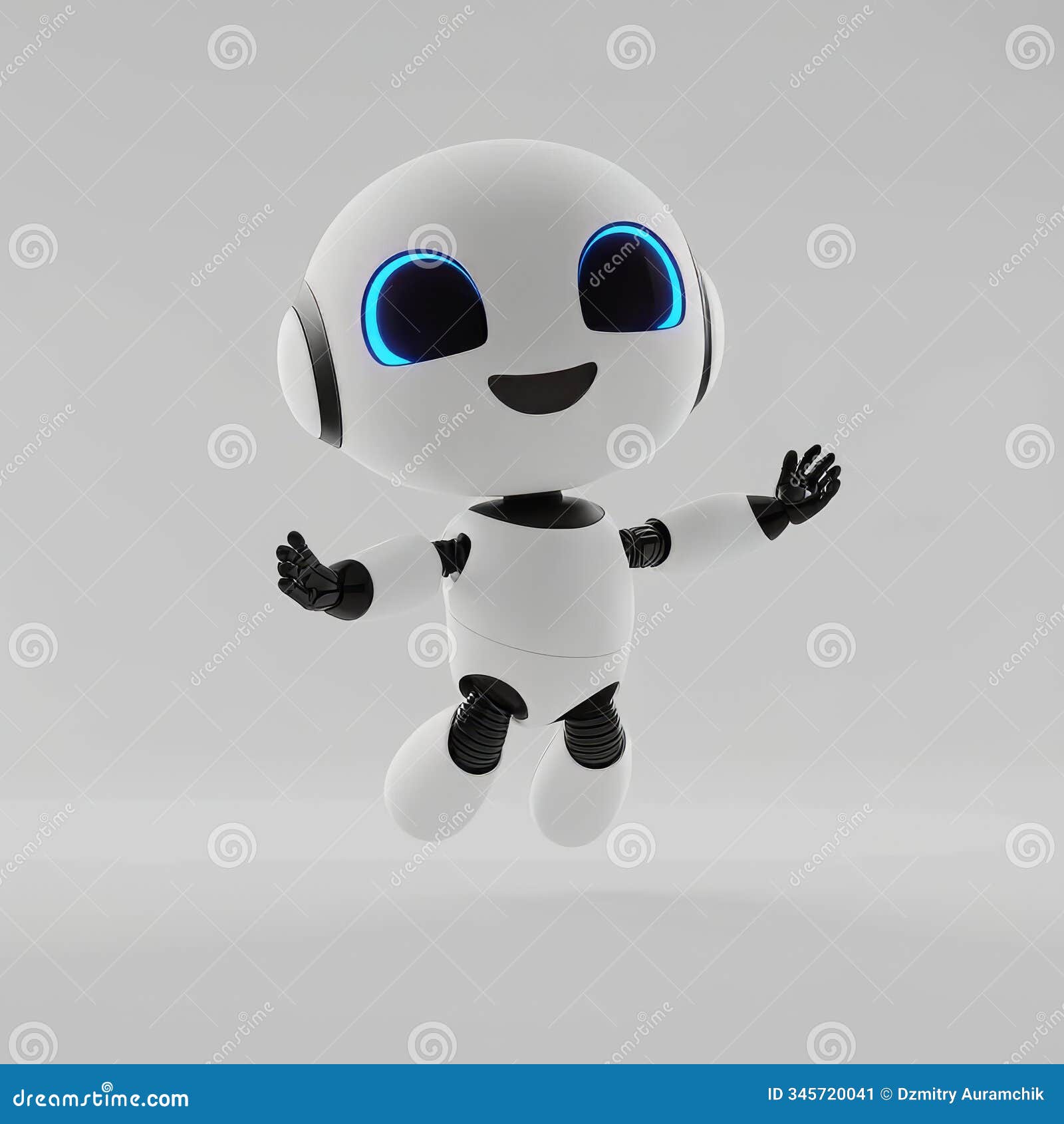 Jumping AI Personal Assistant Robot with Cute and Small Design Stock ...