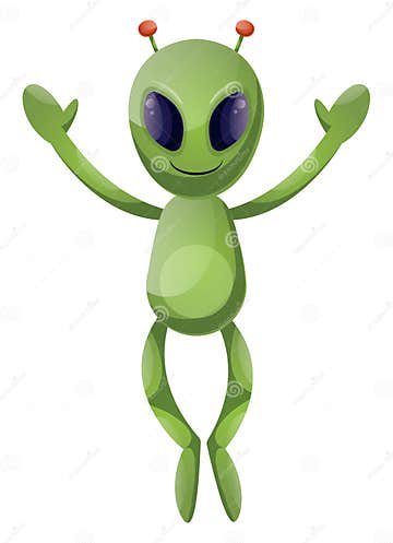 Jumping Alien, Illustration, Vector Stock Vector - Illustration of jump ...
