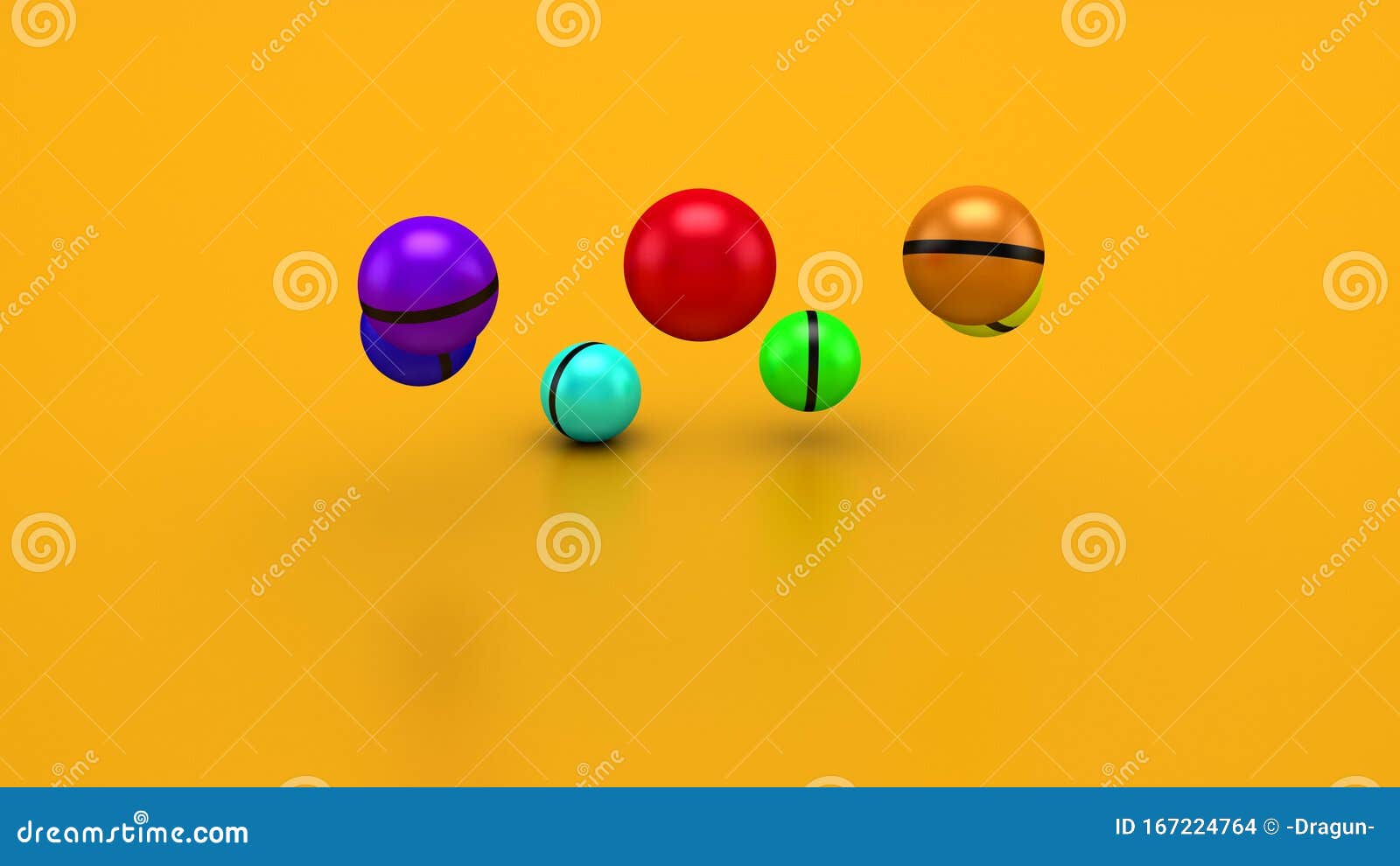 Jumping balls form a wave stock footage. Video of balls - 167224764