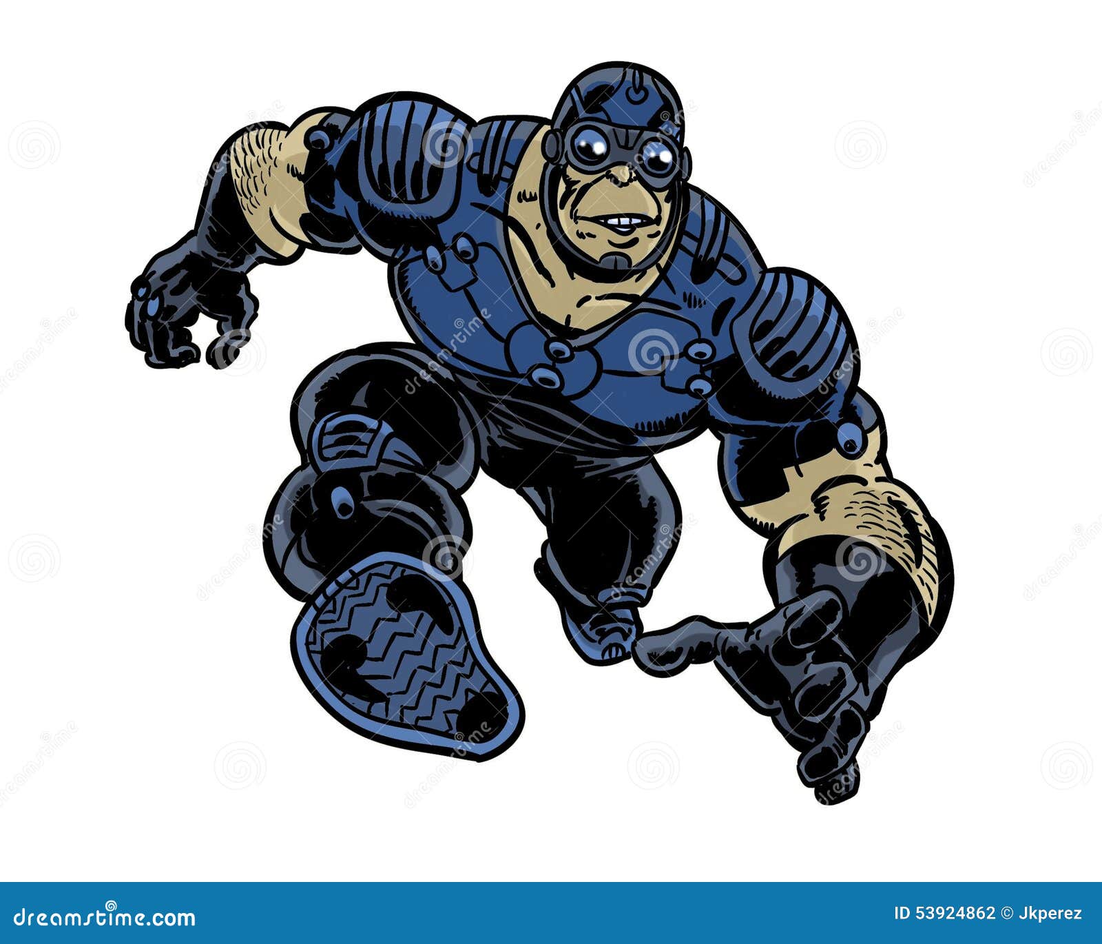 Jumping Bean Hero Comic Book Character Illustration Stock Illustration ...