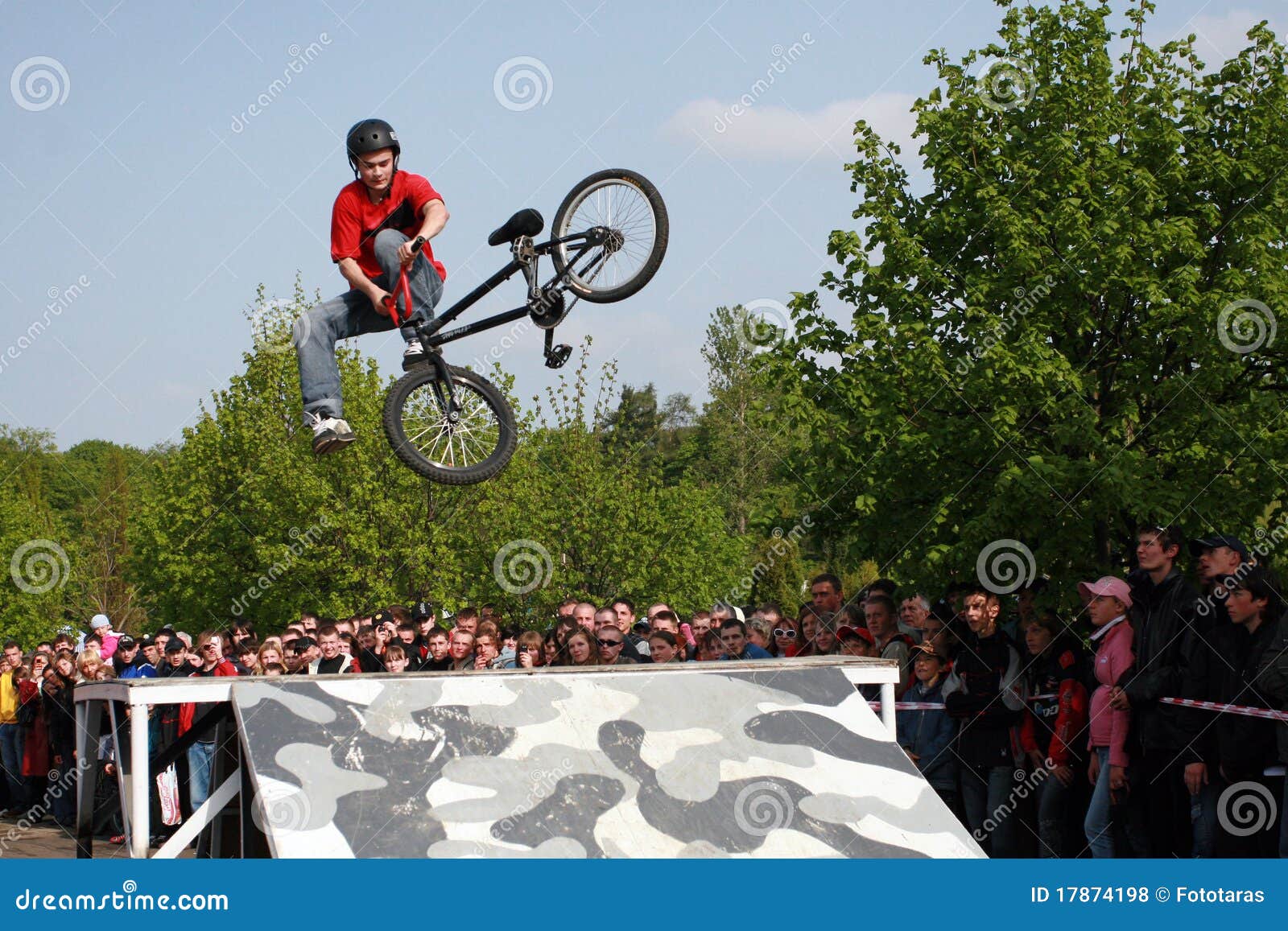 Jumping on a bike editorial stock photo. Image of exercise - 17874198