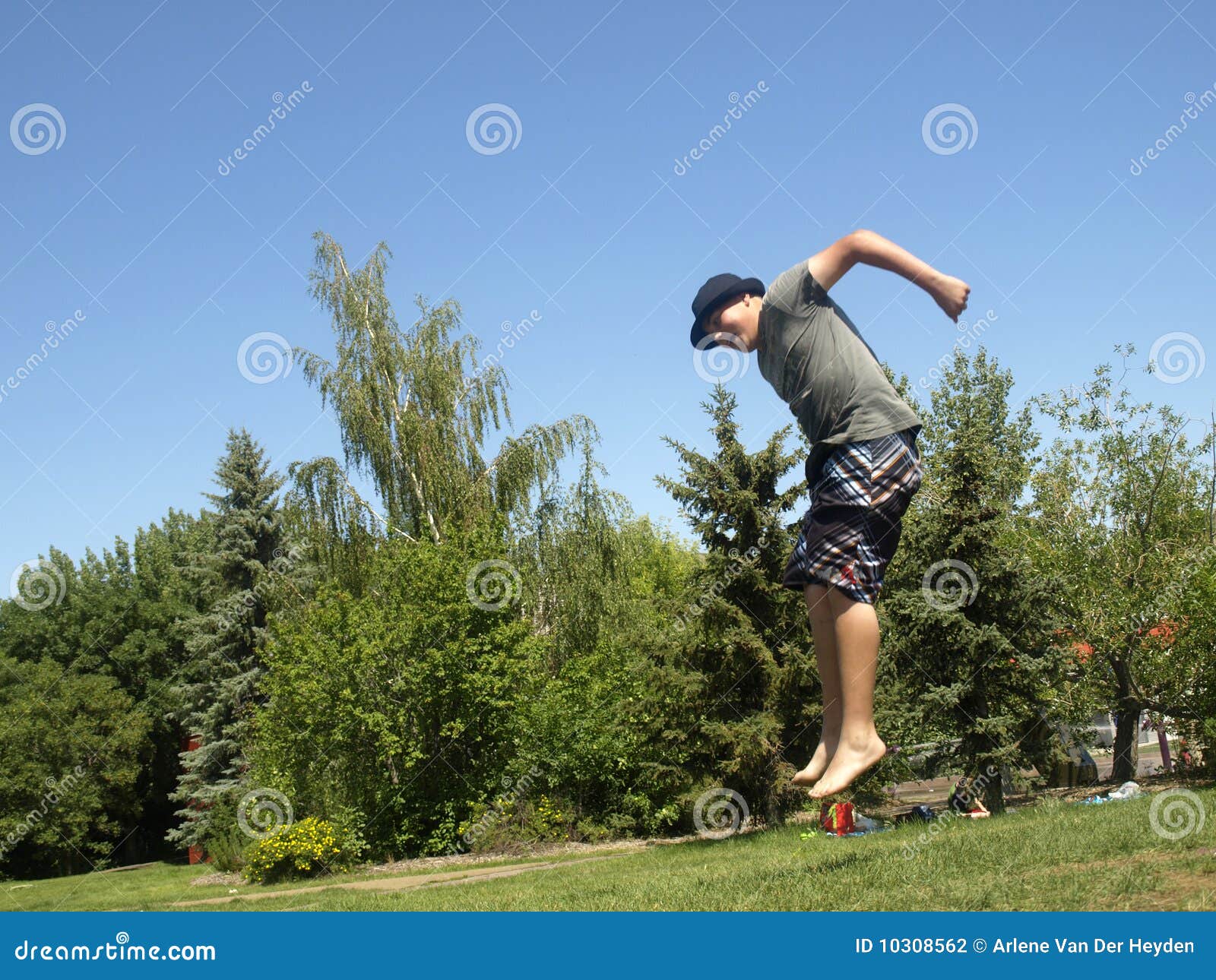 Jumping boy. stock photo. Image of person, outdoors, color - 10308562