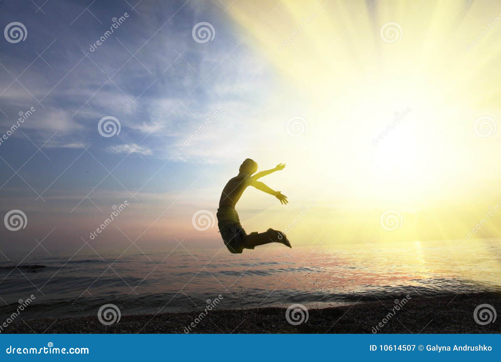 Jumping boy stock image. Image of feeling, successful - 10614507