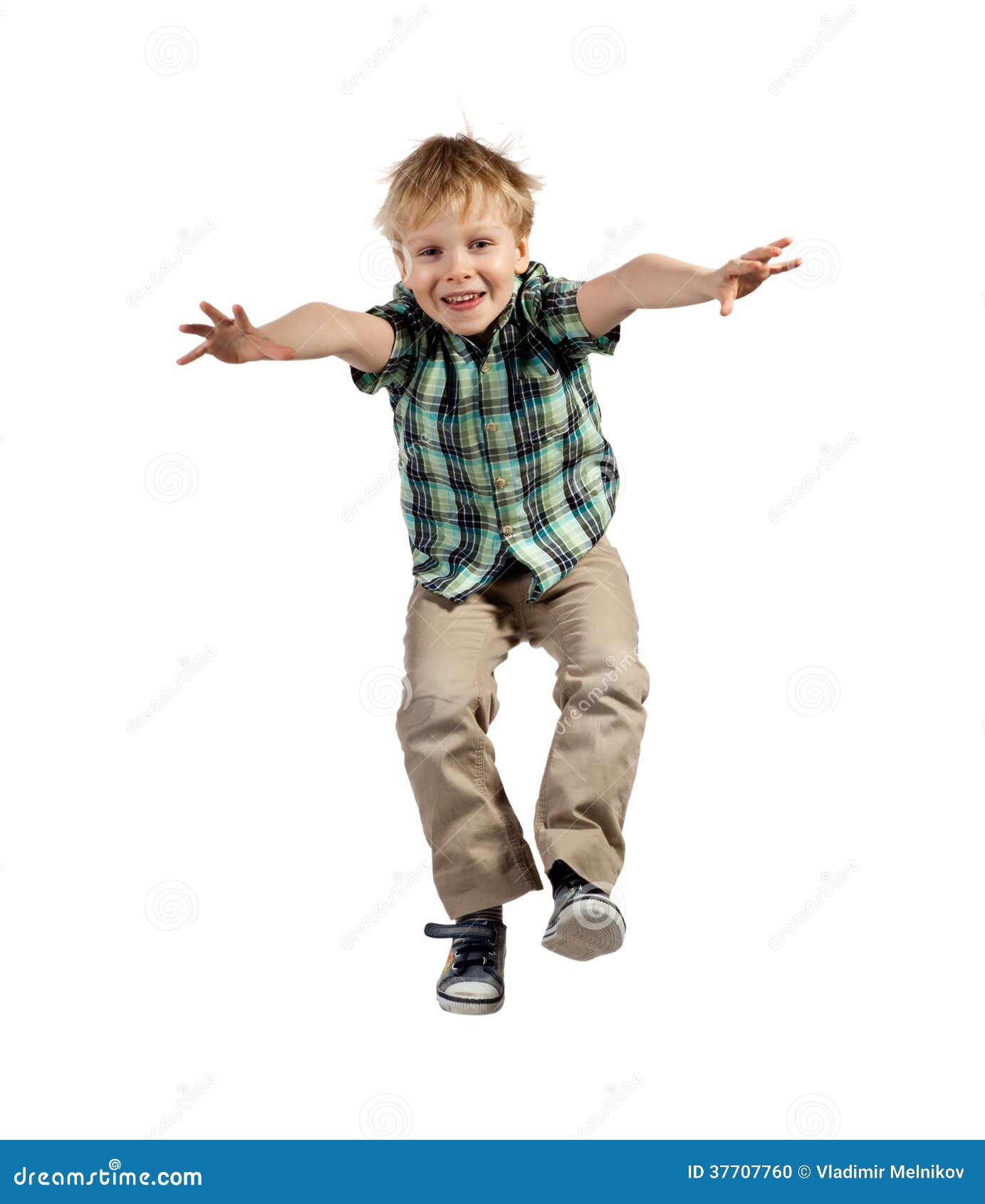 Jumping boy stock photo. Image of male, child, aerobics - 37707760