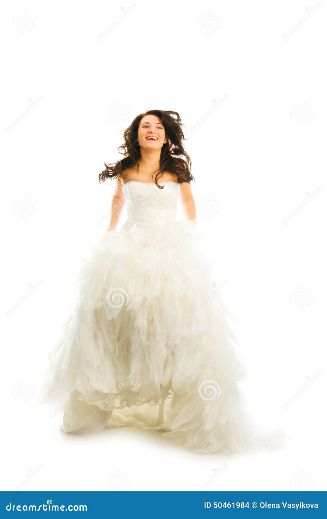 Jumping bride stock photo. Image of caucasian, fairy - 50461984
