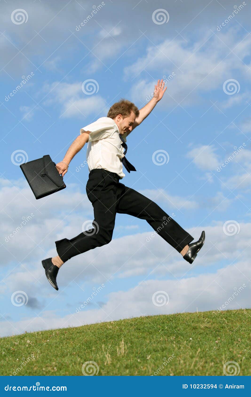 Jumping businessman stock photo. Image of success, running - 10232594