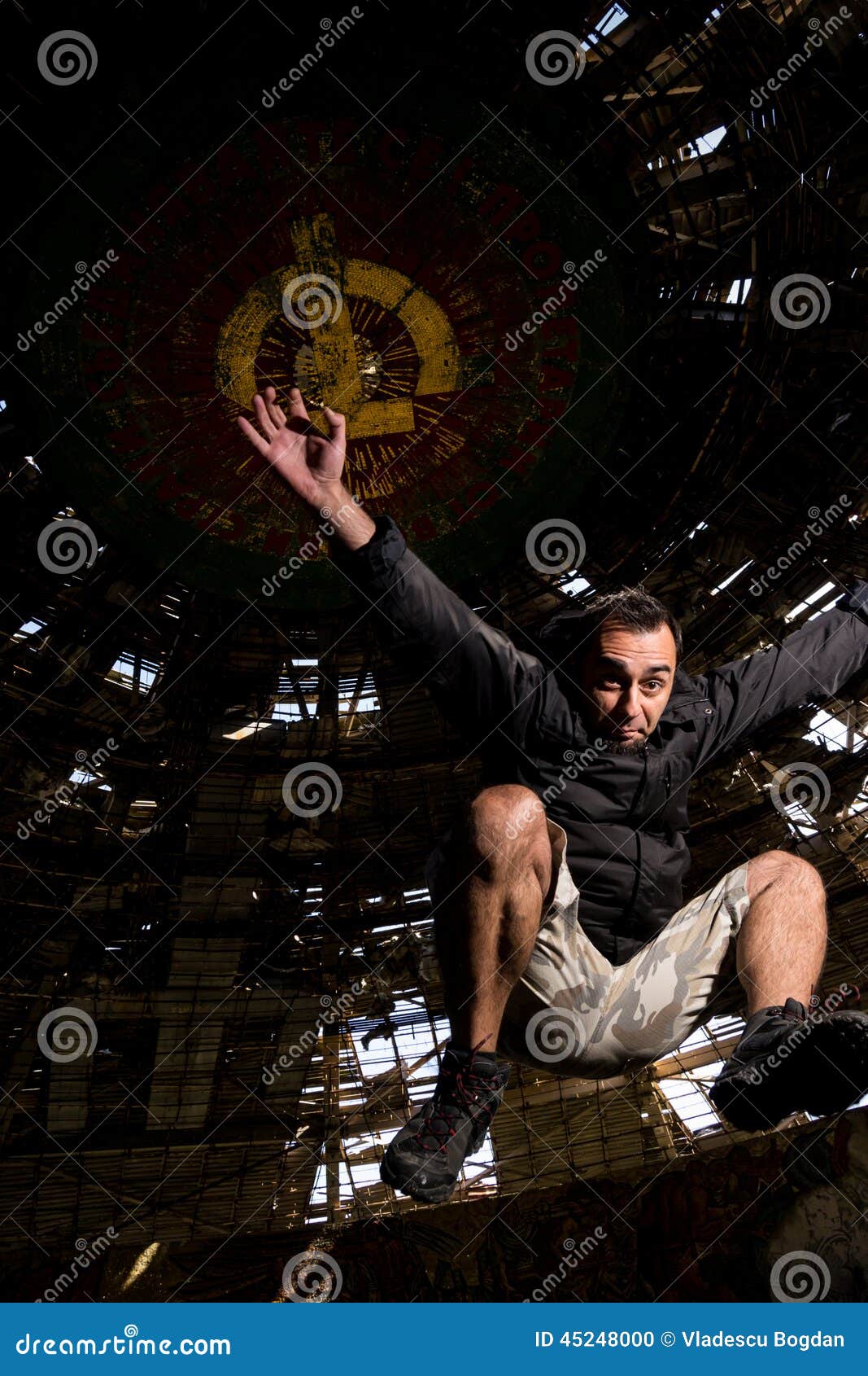 Jumping Hammer Vibratory On Sand Ground At Construction Process In The ...