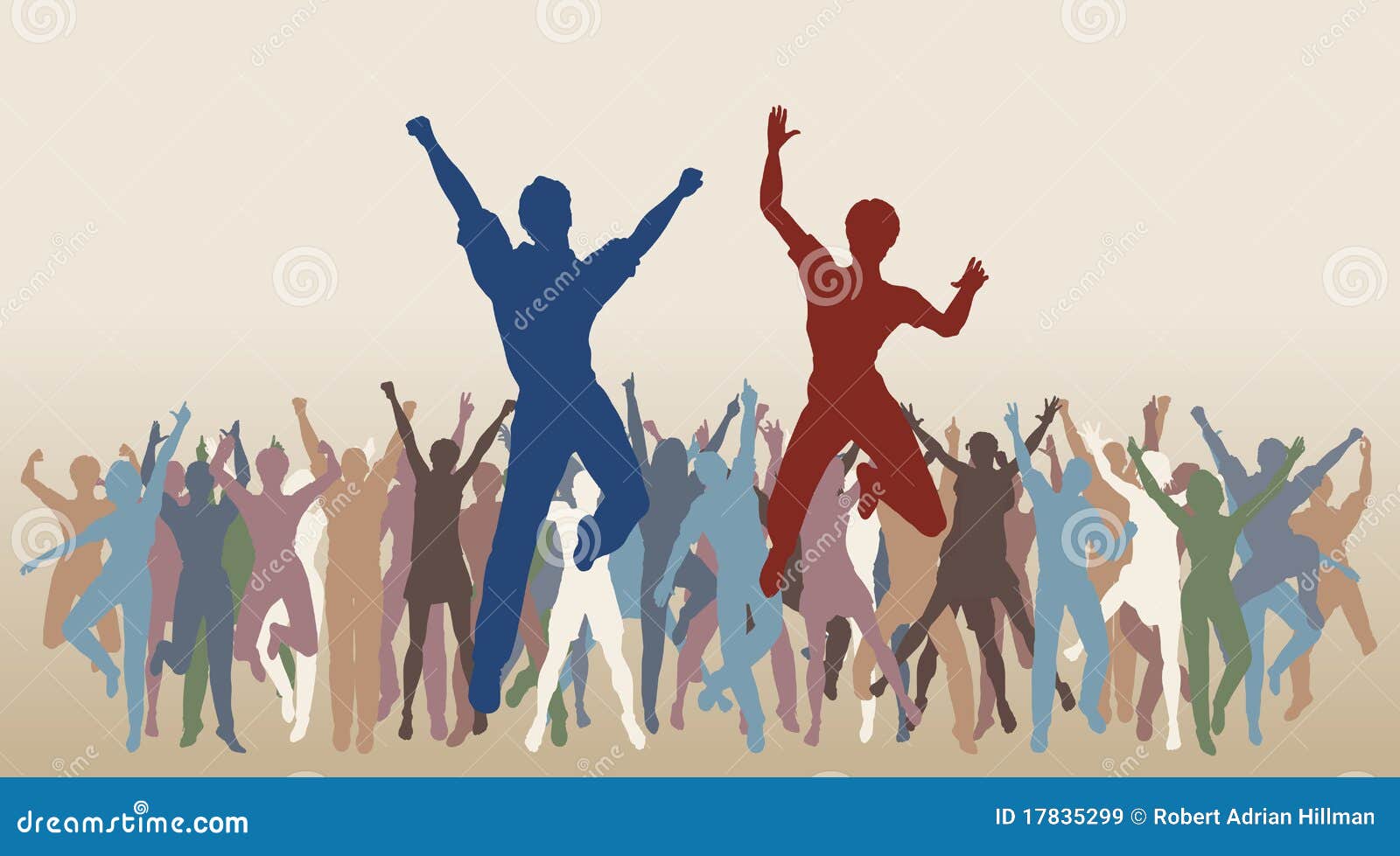 Jumping celebration stock vector. Illustration of celebrating - 17835299