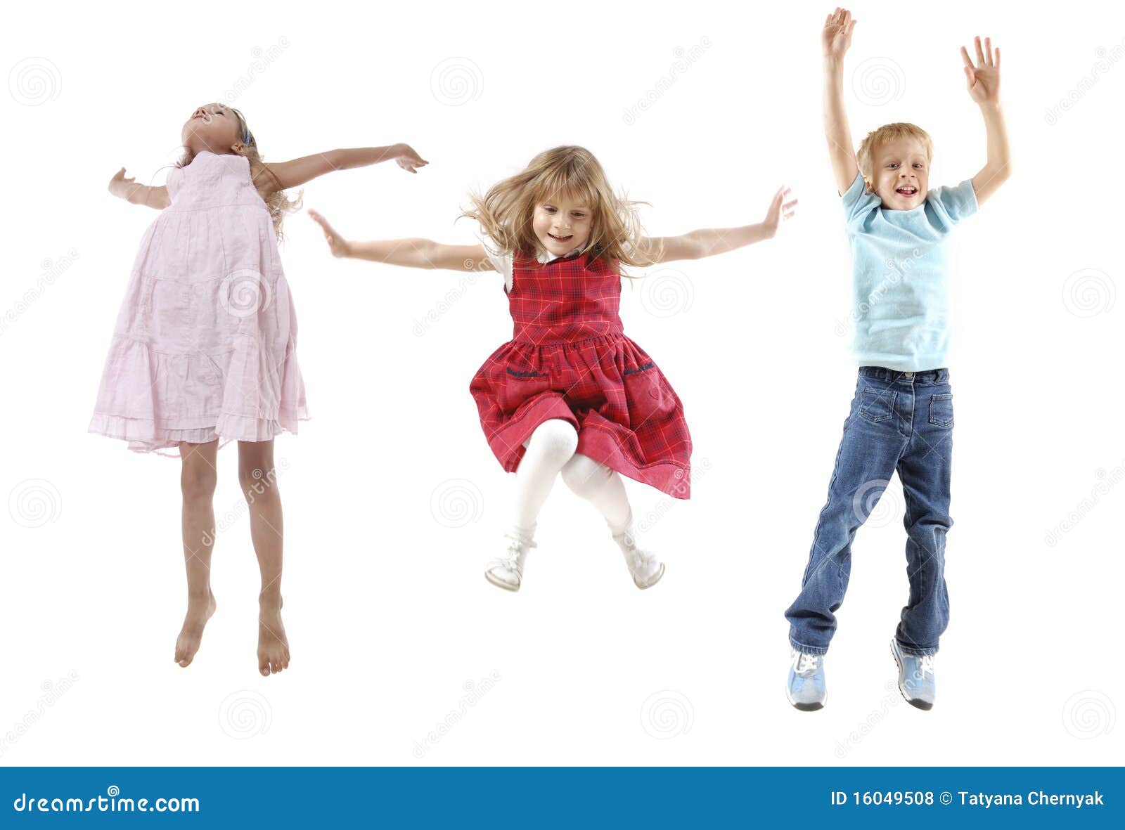 Jumping children stock photo. Image of fast, group, action - 16049508