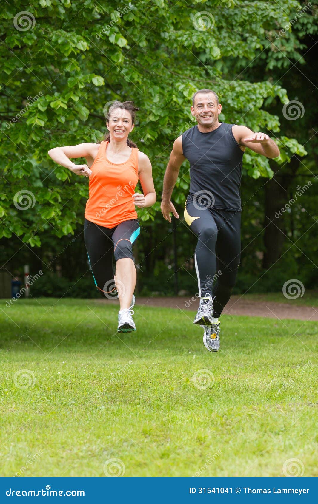 Jumping couple stock image. Image of orange, athlete - 31541041