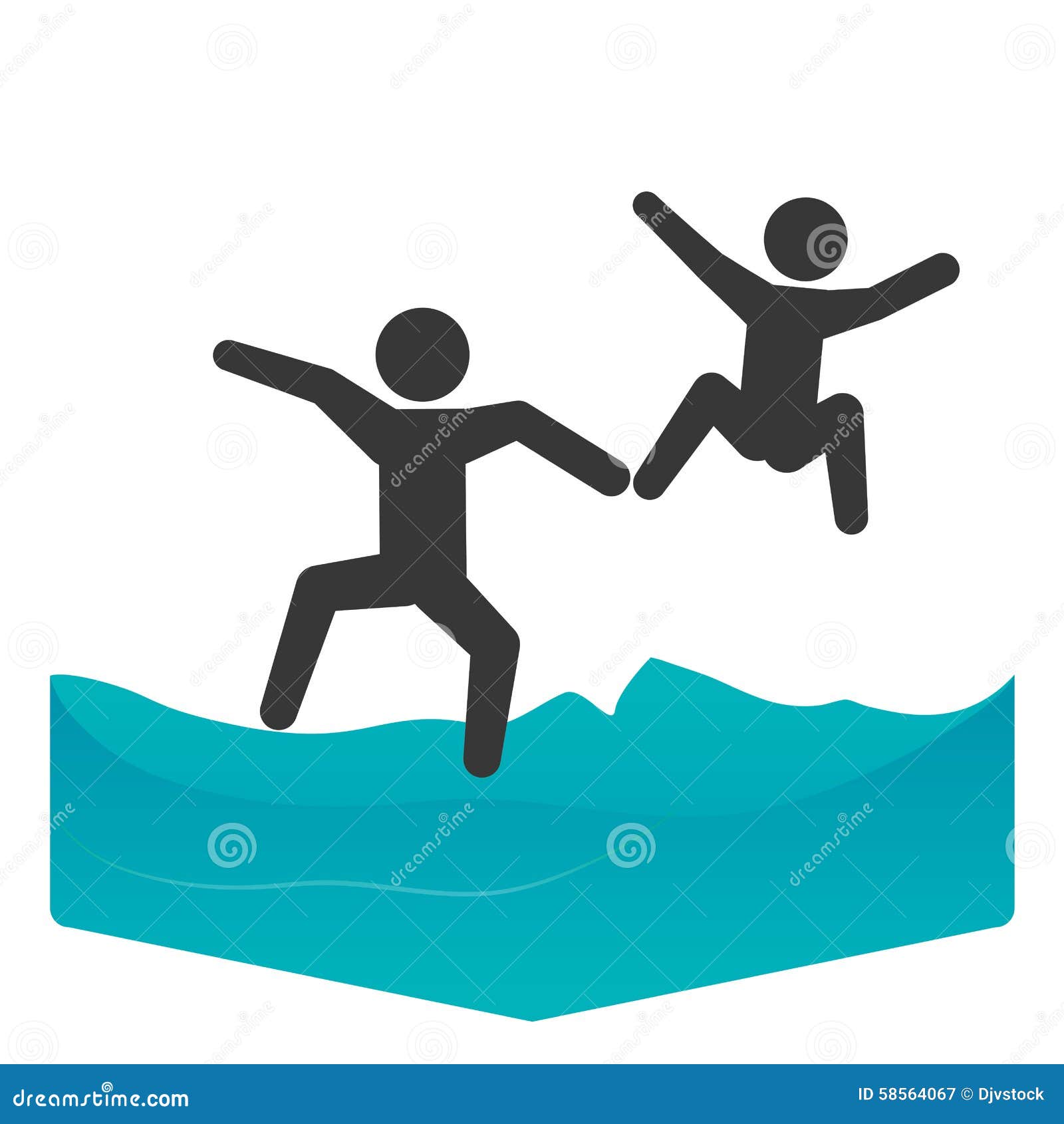 Jumping design stock vector. Illustration of active, joyful - 58564067