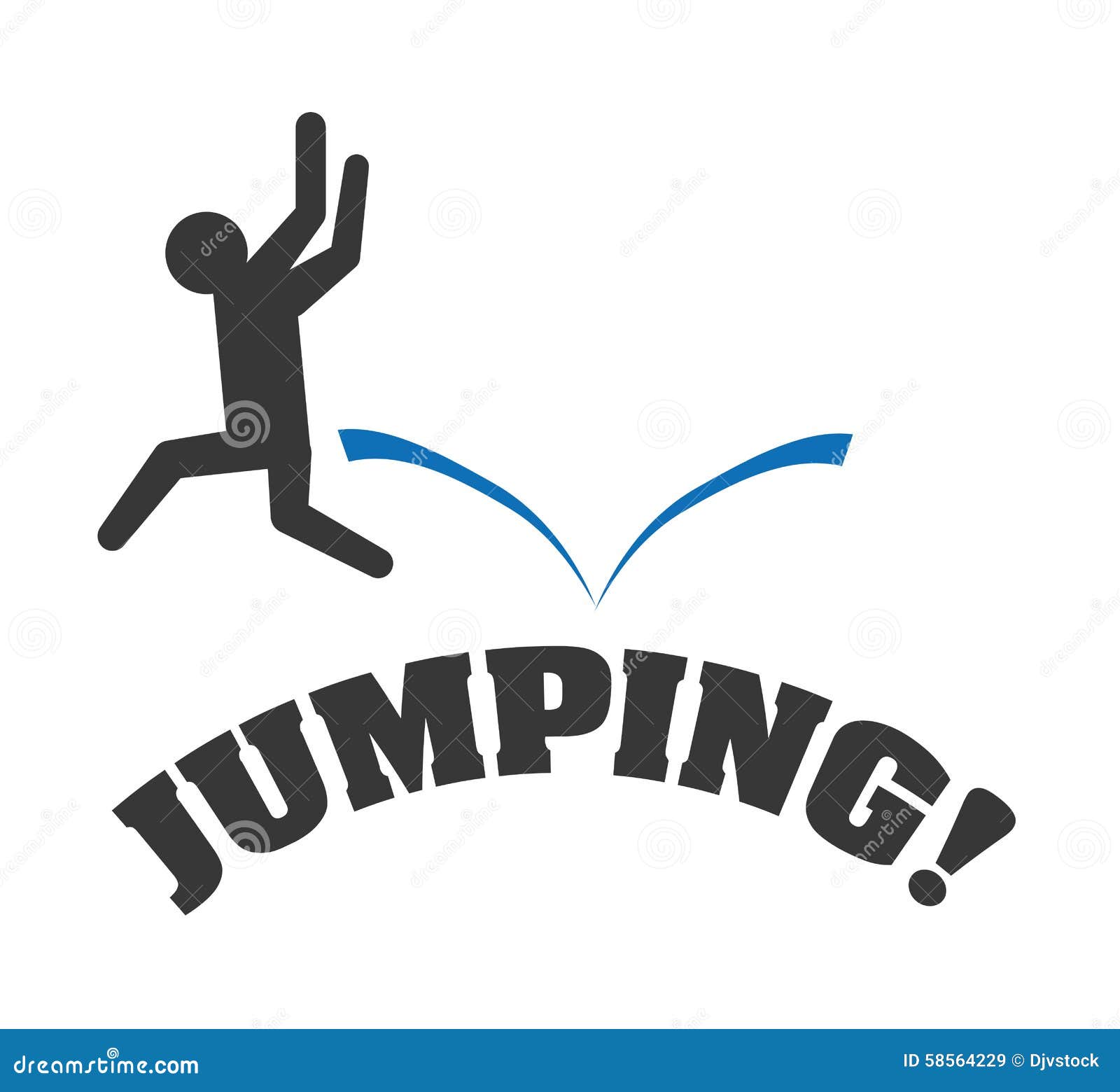 Jumping design stock vector. Illustration of person, fitness - 58564229
