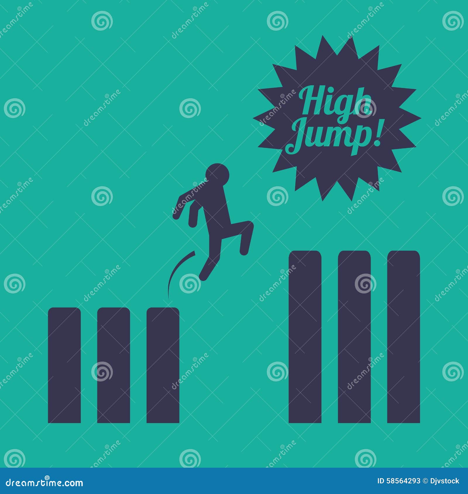 Jumping design stock vector. Illustration of activity - 58564293