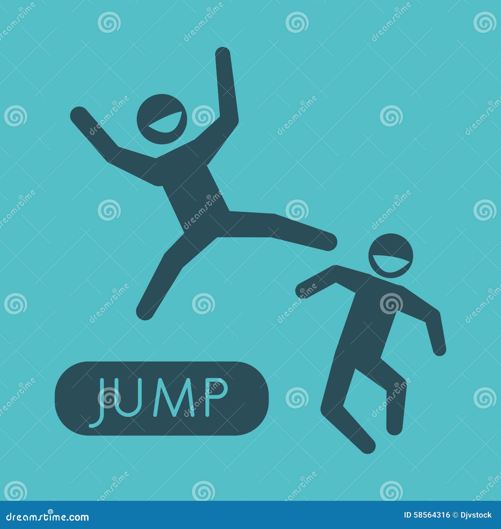 Jumping design stock vector. Illustration of enjoyment - 58564316