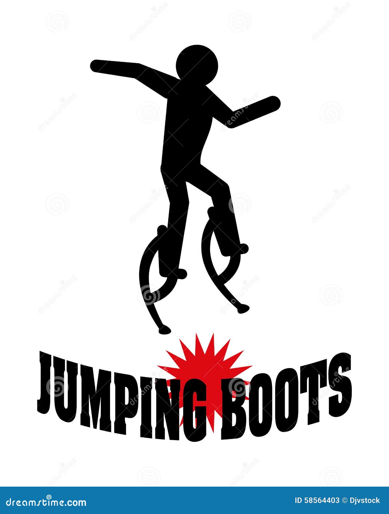 Jumping design stock vector. Illustration of movement - 58564403