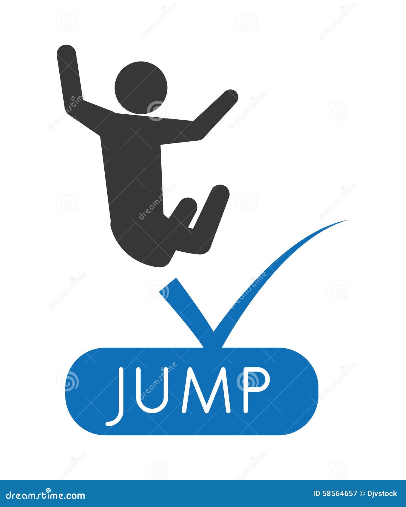 Jumping design stock vector. Illustration of positive - 58564657