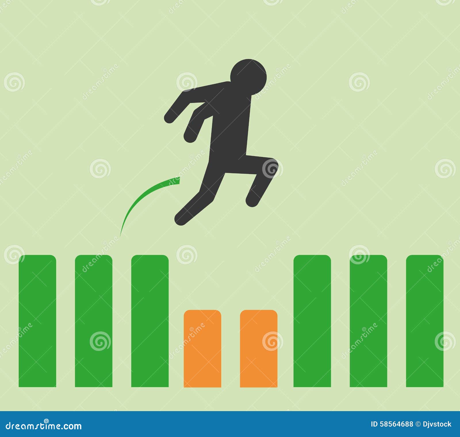 Jumping design stock vector. Illustration of lifestyle - 58564688