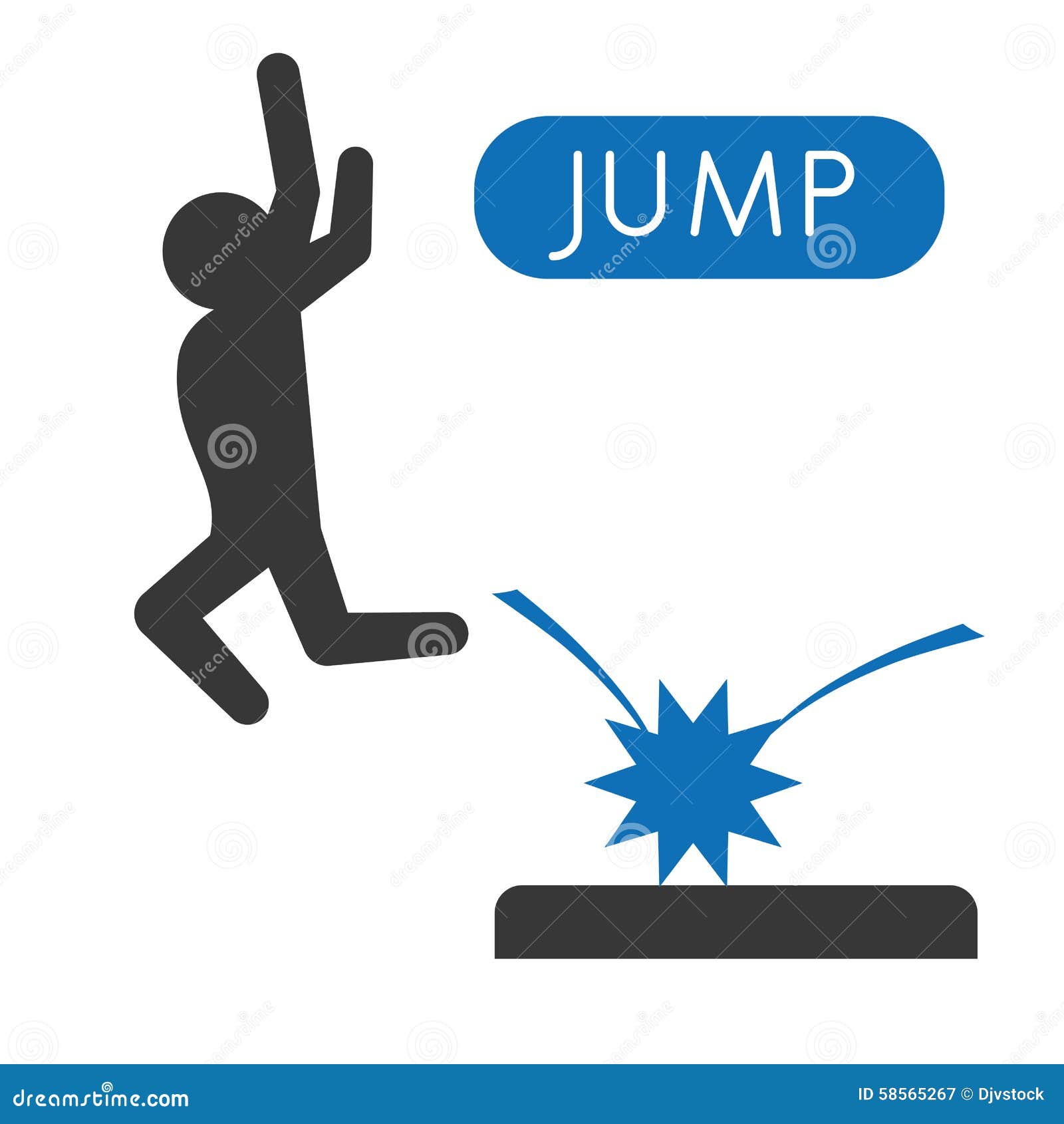 Jumping design stock vector. Illustration of people, freedom - 58565267