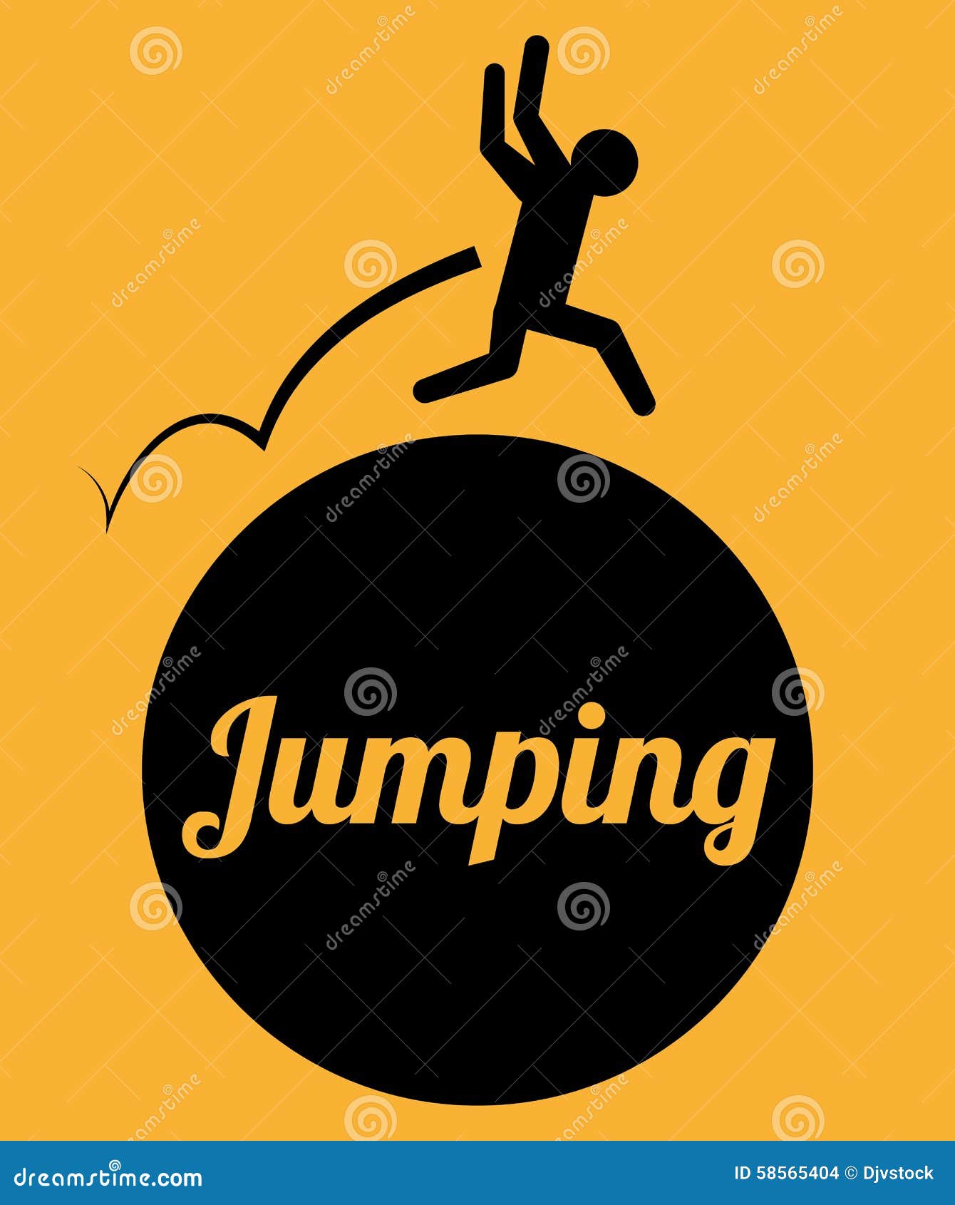 Jumping design stock vector. Illustration of jumping - 58565404