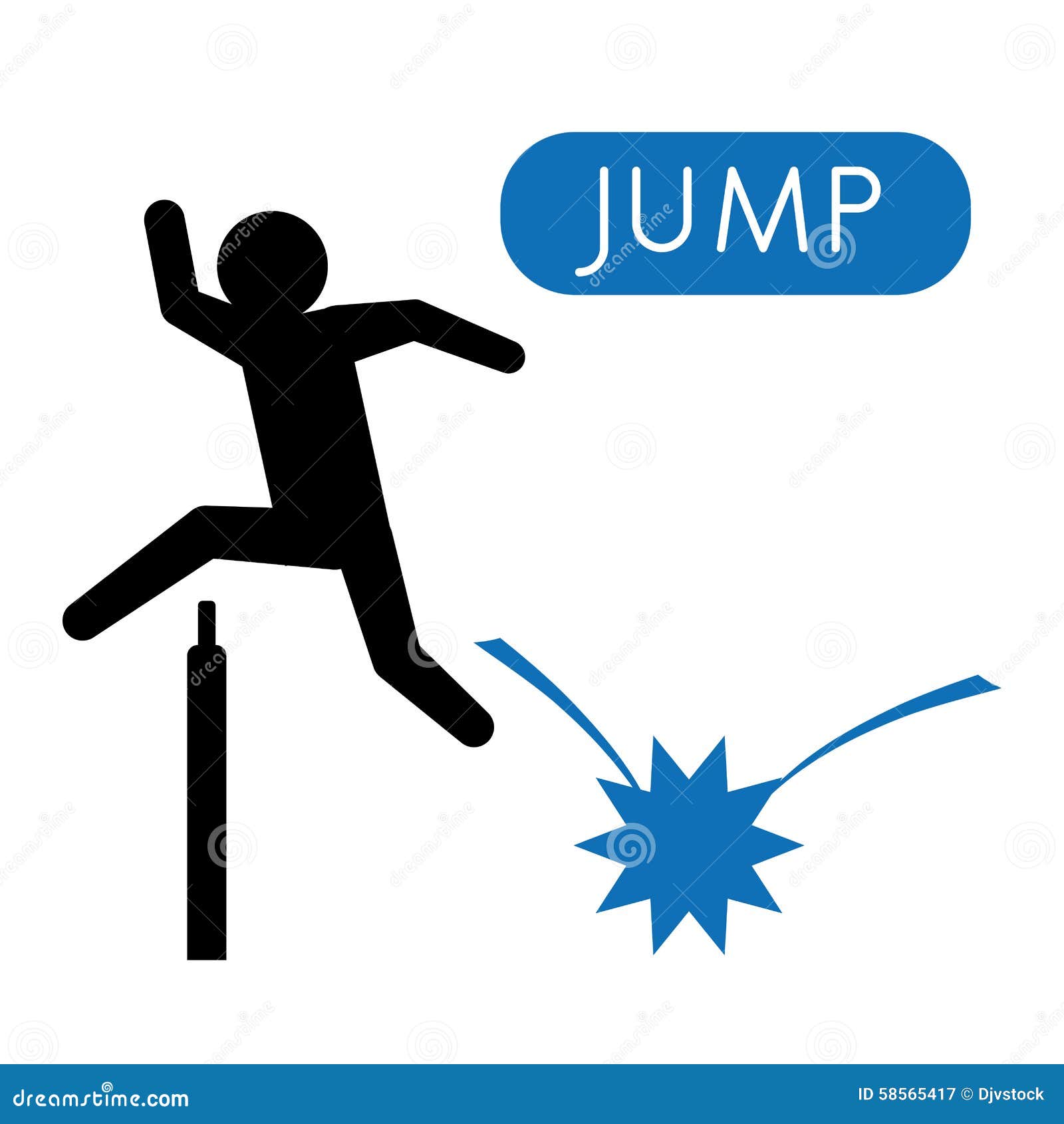 Jumping design stock vector. Illustration of flexibility - 58565417