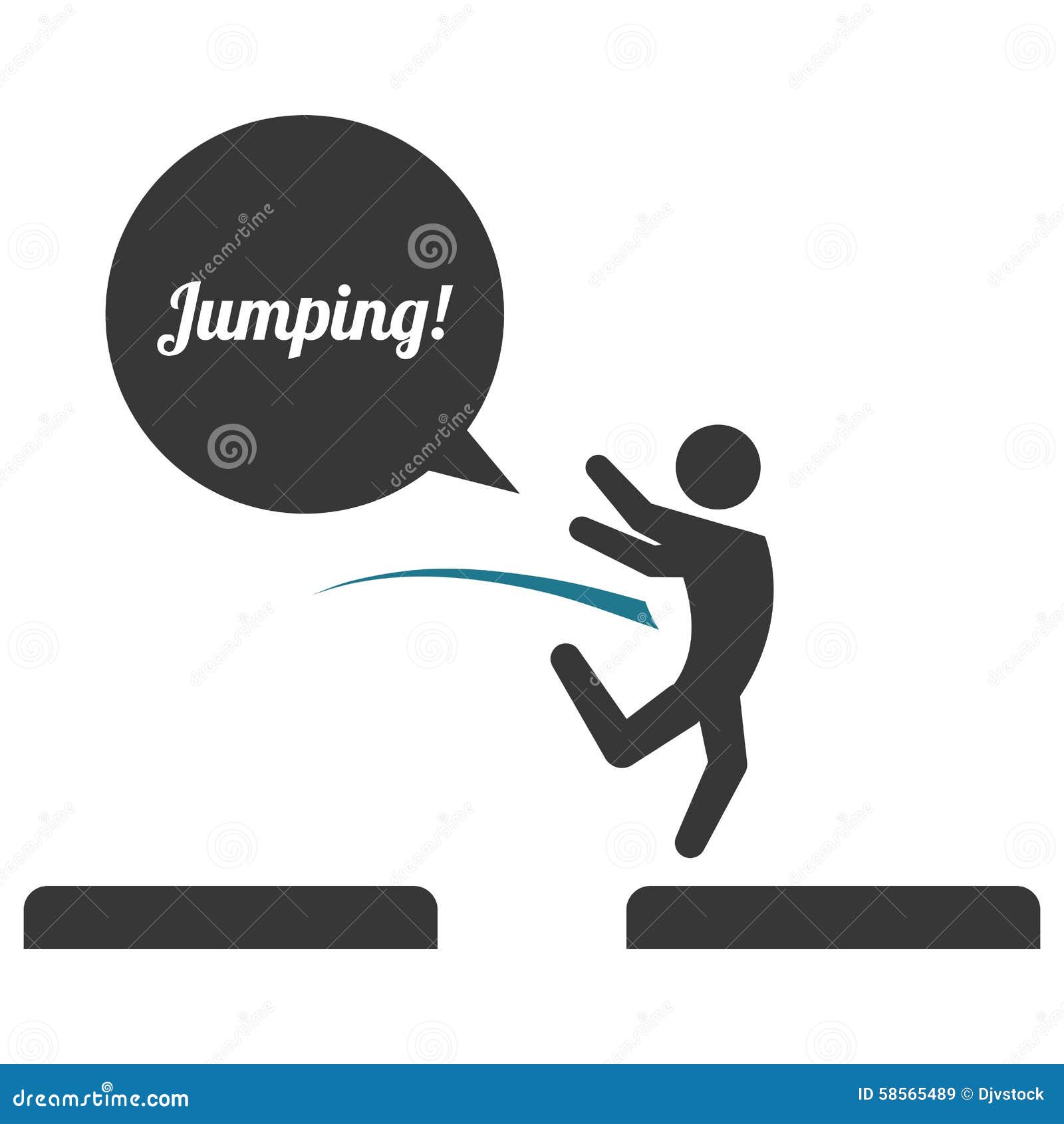 Jumping design stock vector. Illustration of positive - 58565489
